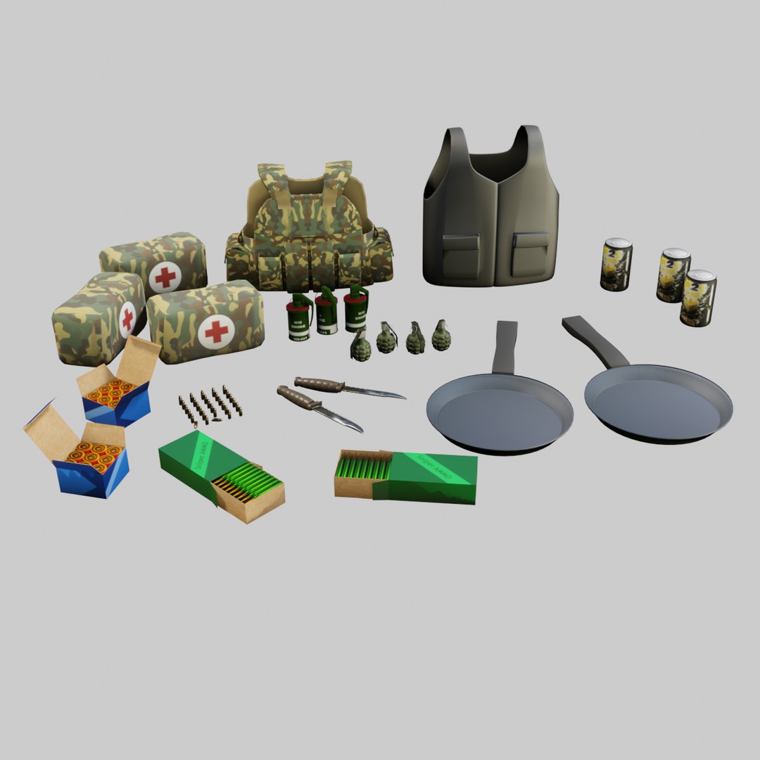 3D Battle Royale Game Assets - Low Poly - Game Ready - PBR Model ...