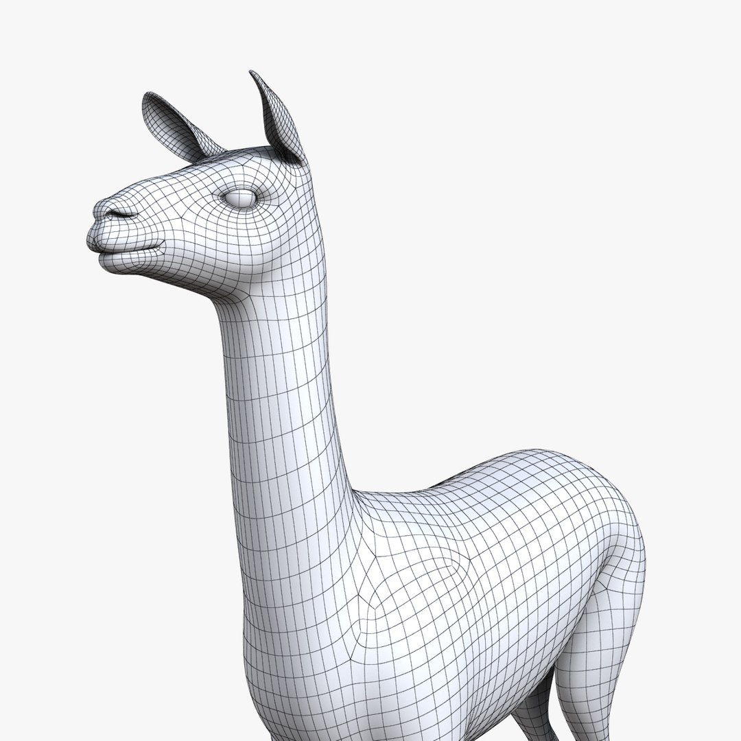 3d Model Llama Fur