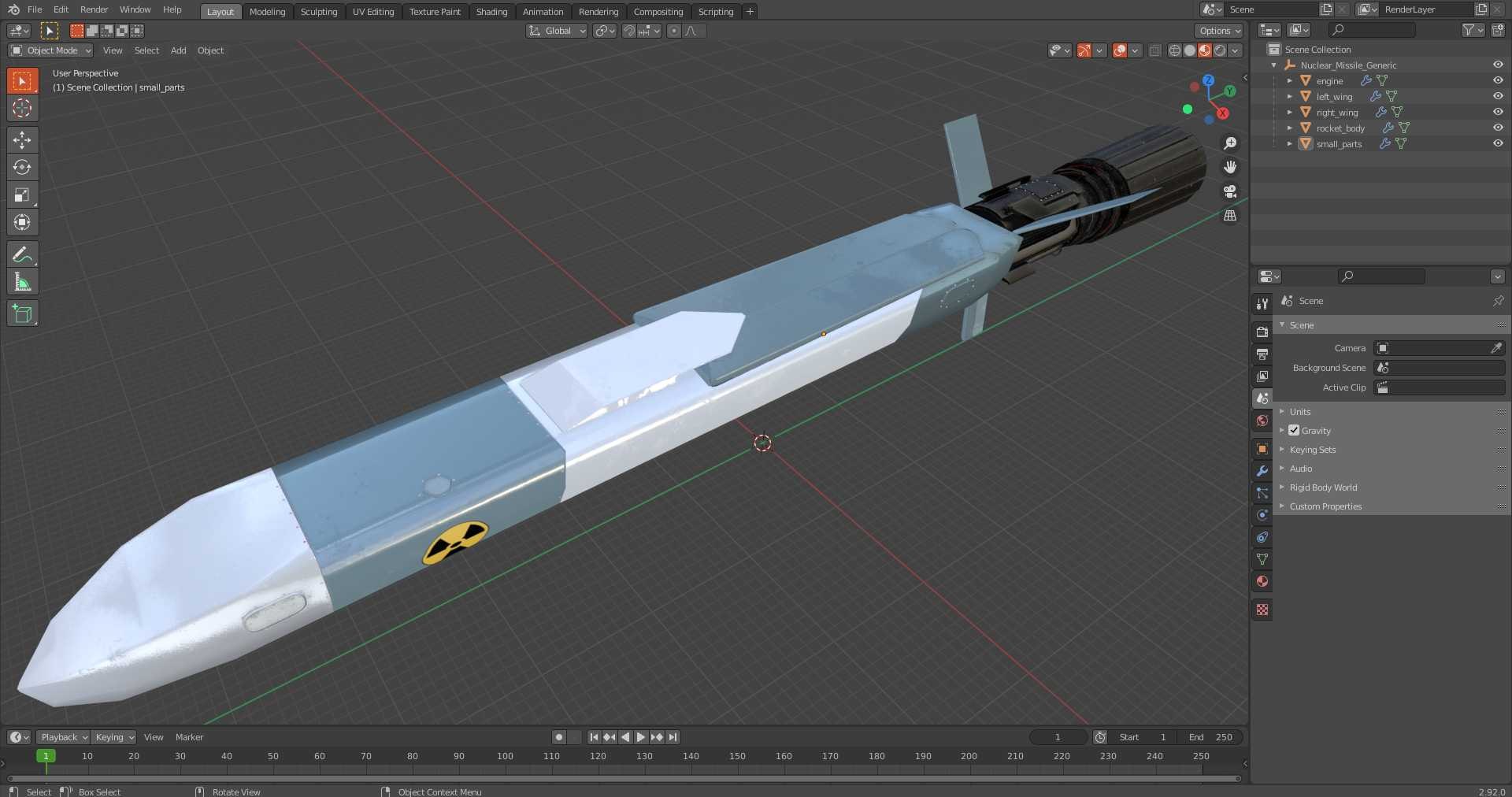 Nuclear Missile Generic Model - TurboSquid 2230655