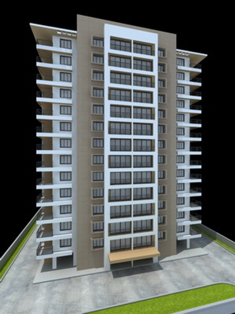 3d Heighrise 13 Floor Model