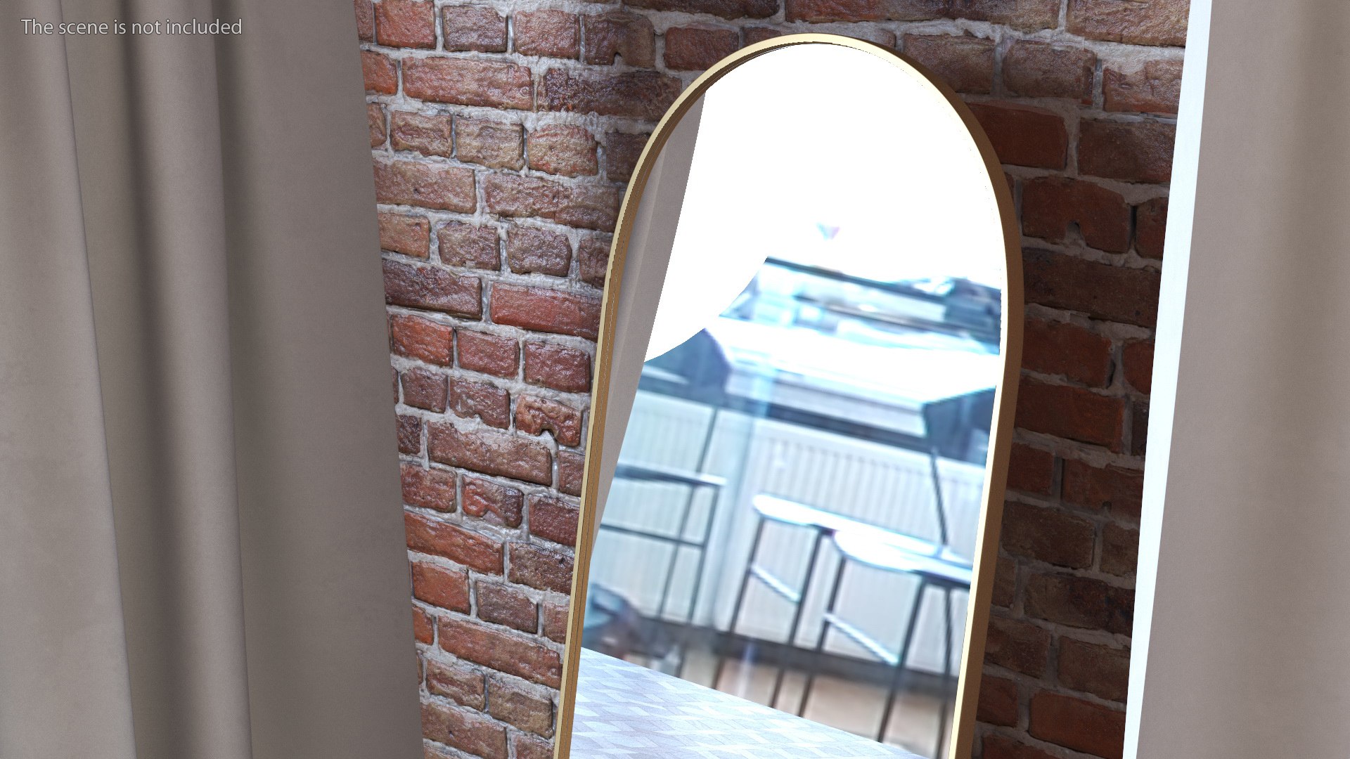 Standing Mirror Golden 3D Model - TurboSquid 2118884