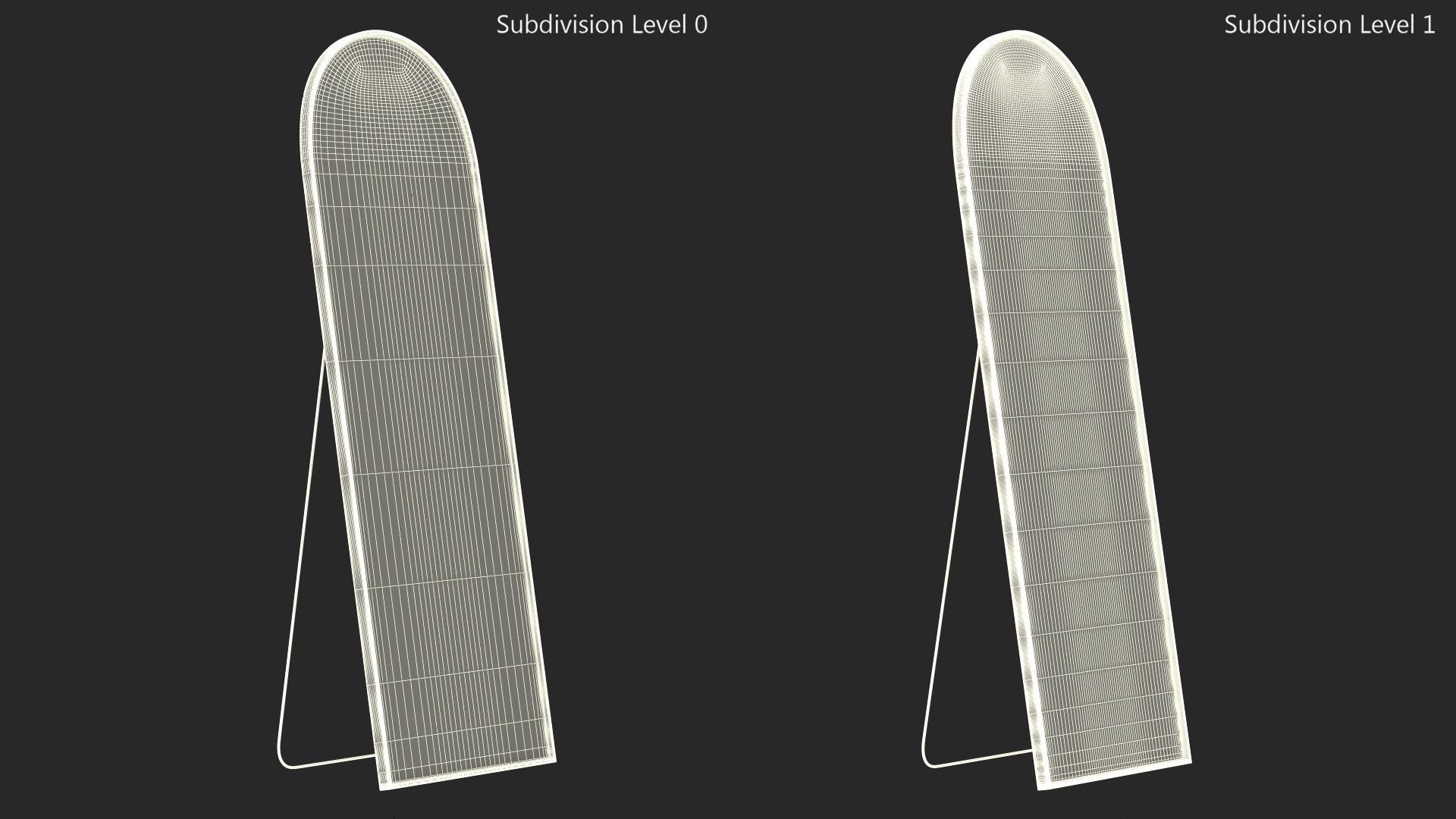 Standing Mirror Golden 3D Model - TurboSquid 2118884