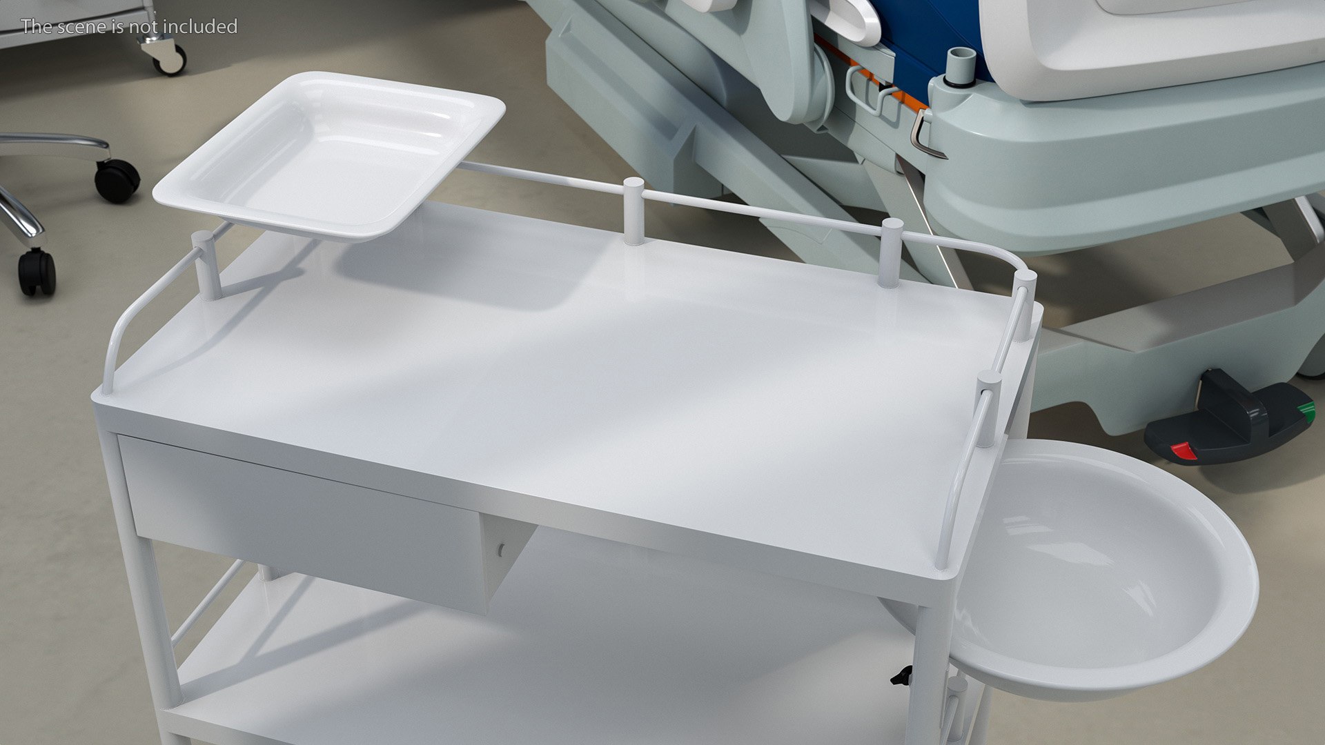 3D Medical Instrument Trolley White - TurboSquid 2246283