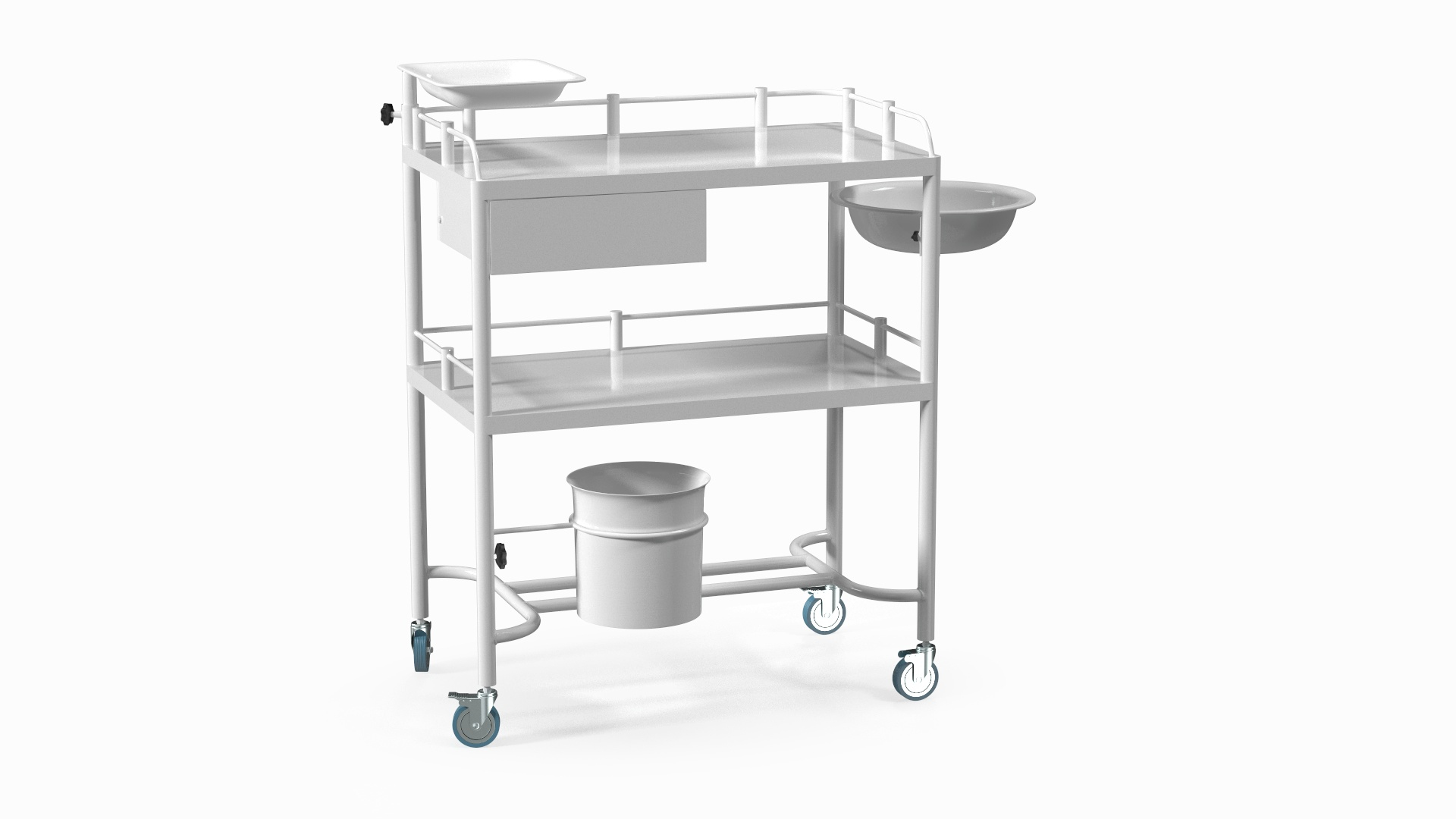 3D Medical Instrument Trolley White - TurboSquid 2246283