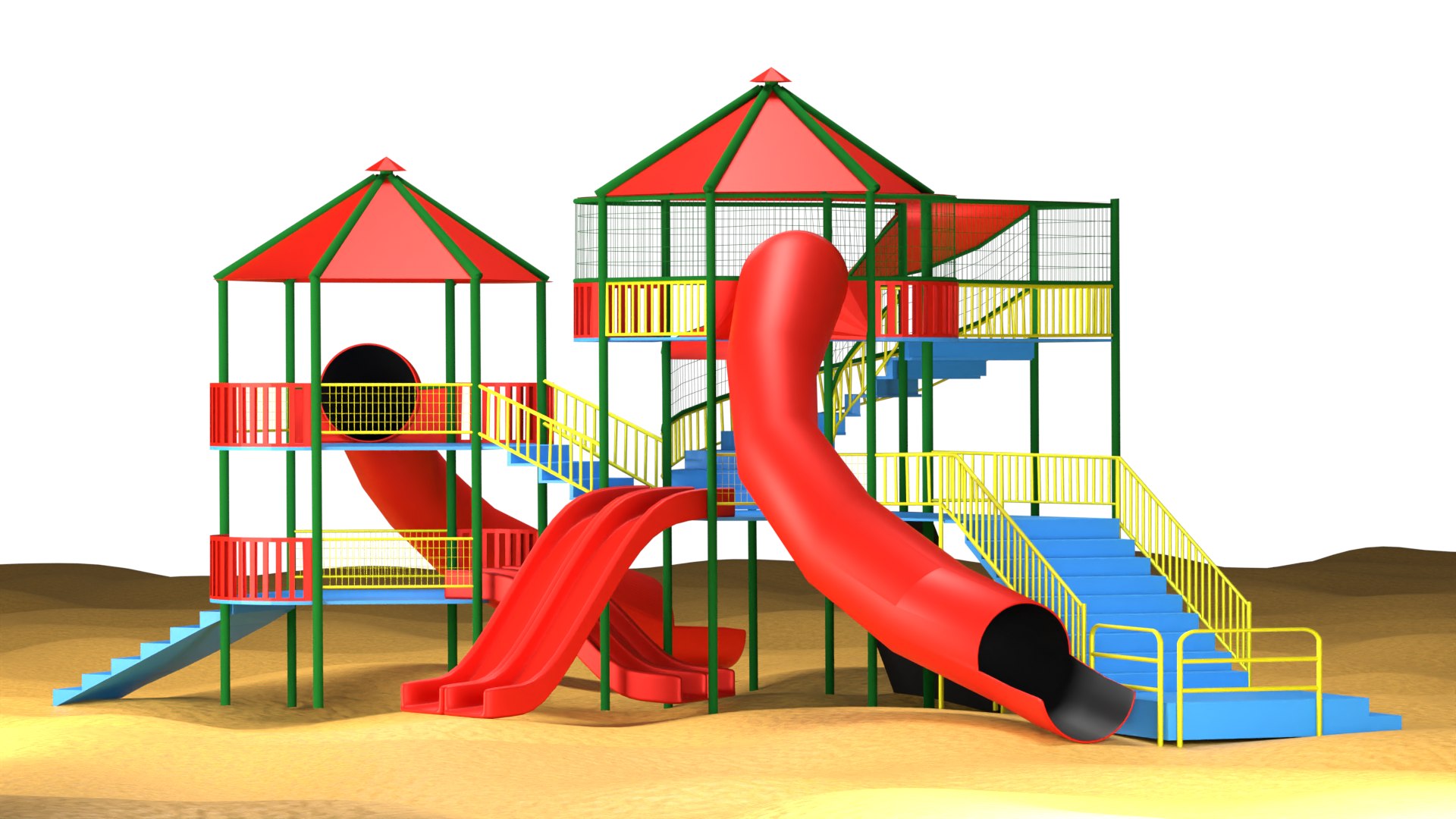 Playground Slide 3D Model - TurboSquid 1842180