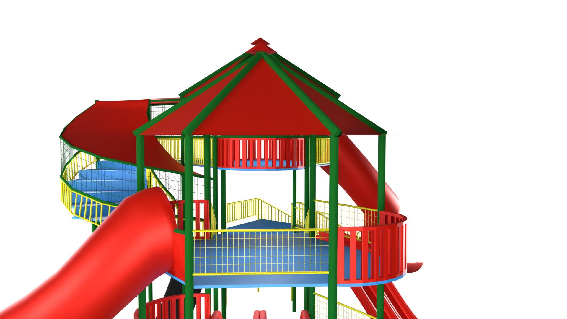 Playground Slide 3D Model - TurboSquid 1842180