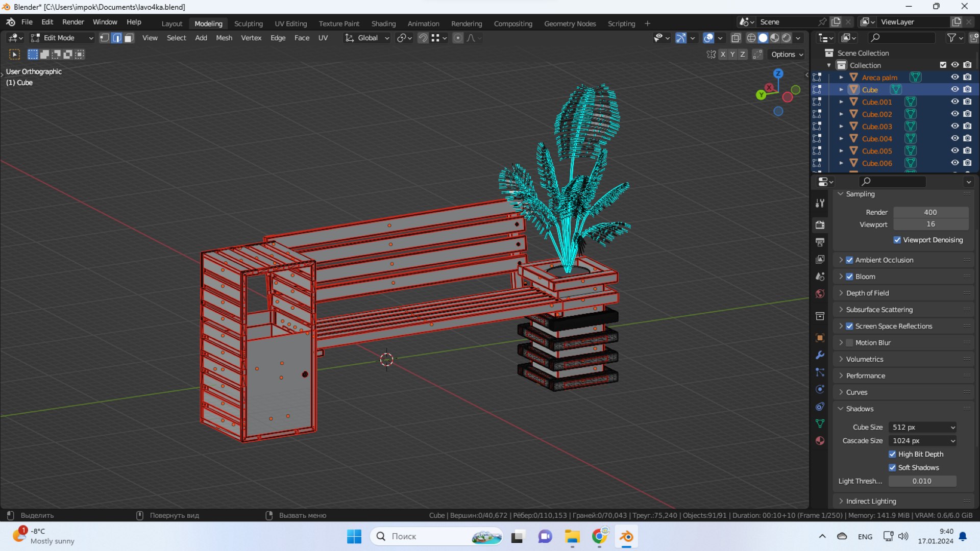 3D bench with landscaping and a trash bin 3D model 3D - TurboSquid 2177824