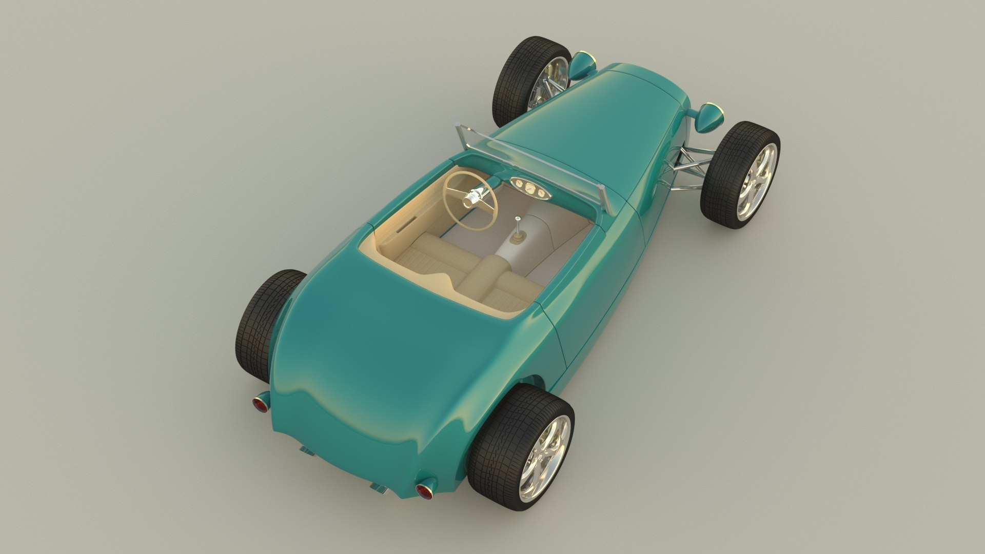 Convertible Classic Custom Hot-rod 3D Model - TurboSquid 1874330