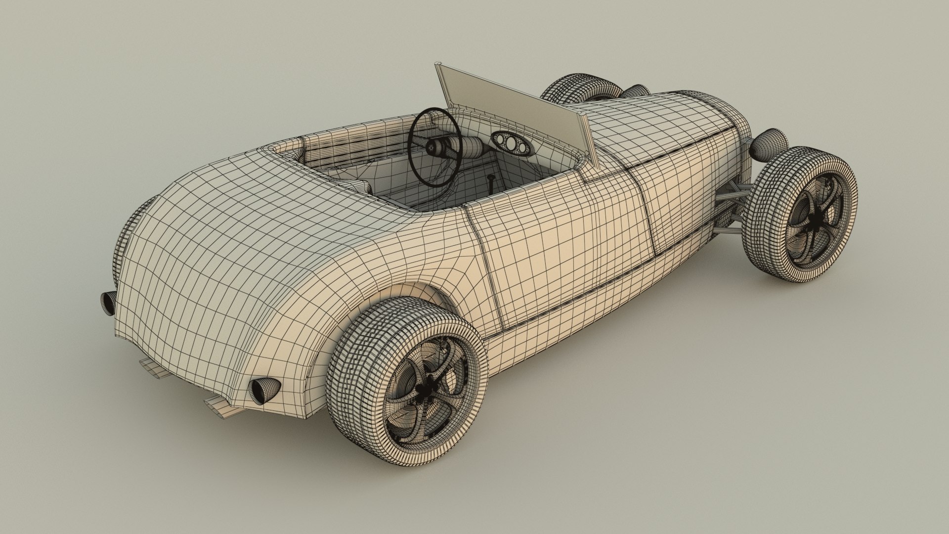 Convertible Classic Custom Hot-rod 3D Model - TurboSquid 1874330
