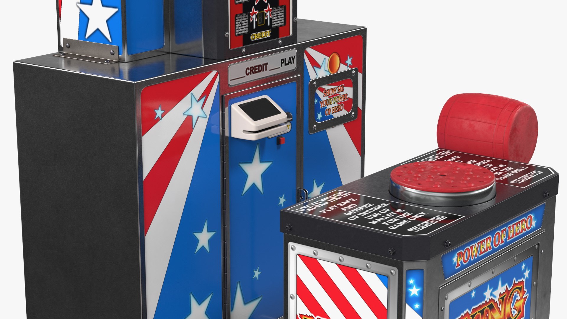 Modern High Striker Strength Tester Machine 3D model - TurboSquid 1736952