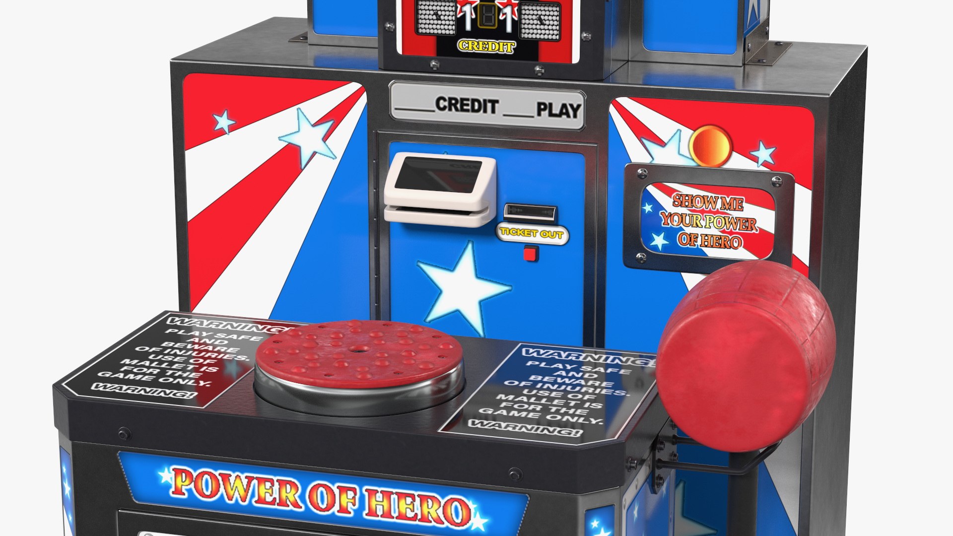 Modern High Striker Strength Tester Machine 3D model - TurboSquid 1736952