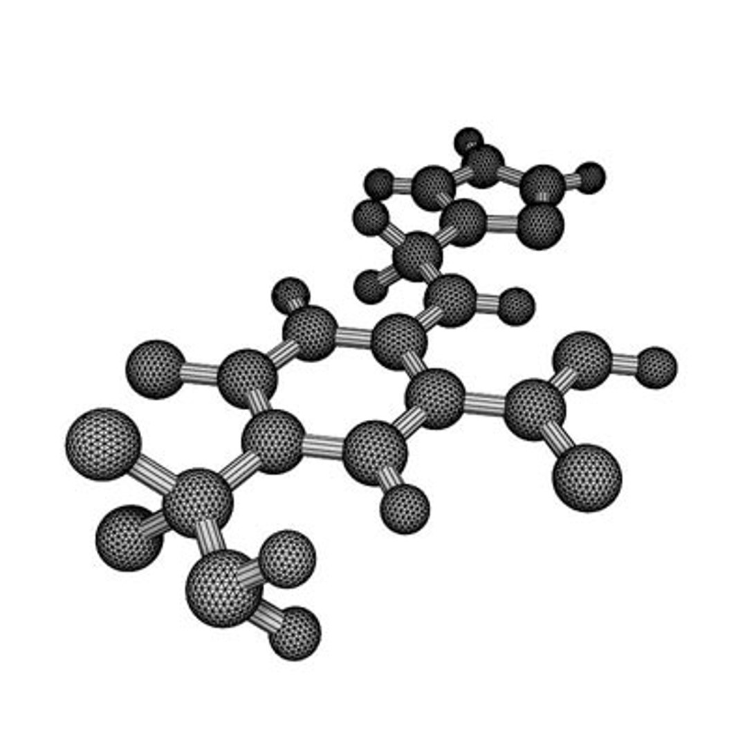 3ds Max Furosemide Molecule Structure