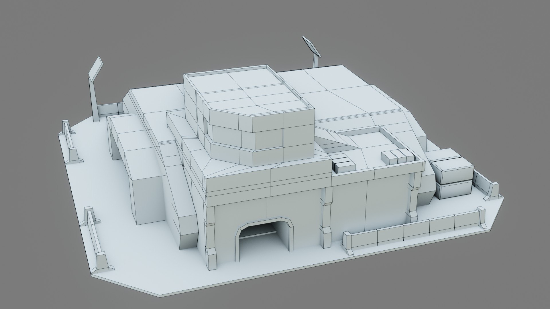 Sci-Fi Hangar - Low Poly - Game Ready - PBR 3D - TurboSquid 1964821