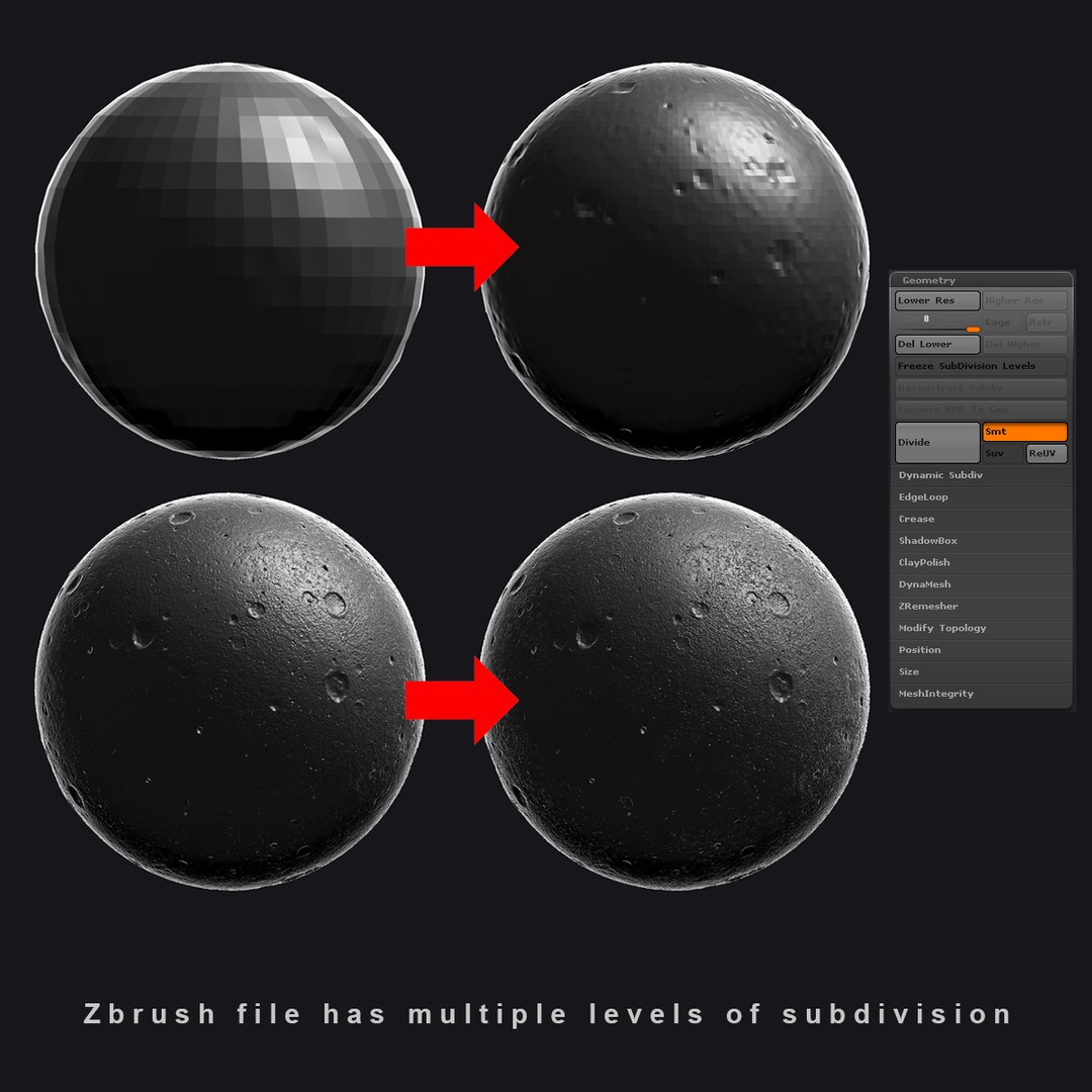 3d Model Moon Zbrush