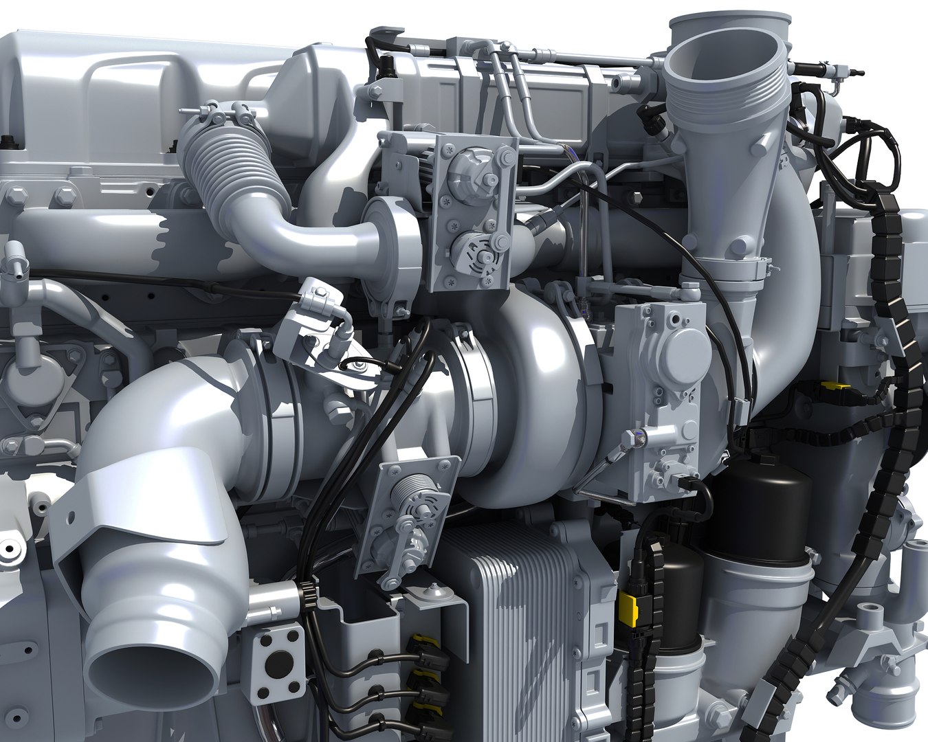 3d Paccar Mx-13 Powertrain Diesel Engine