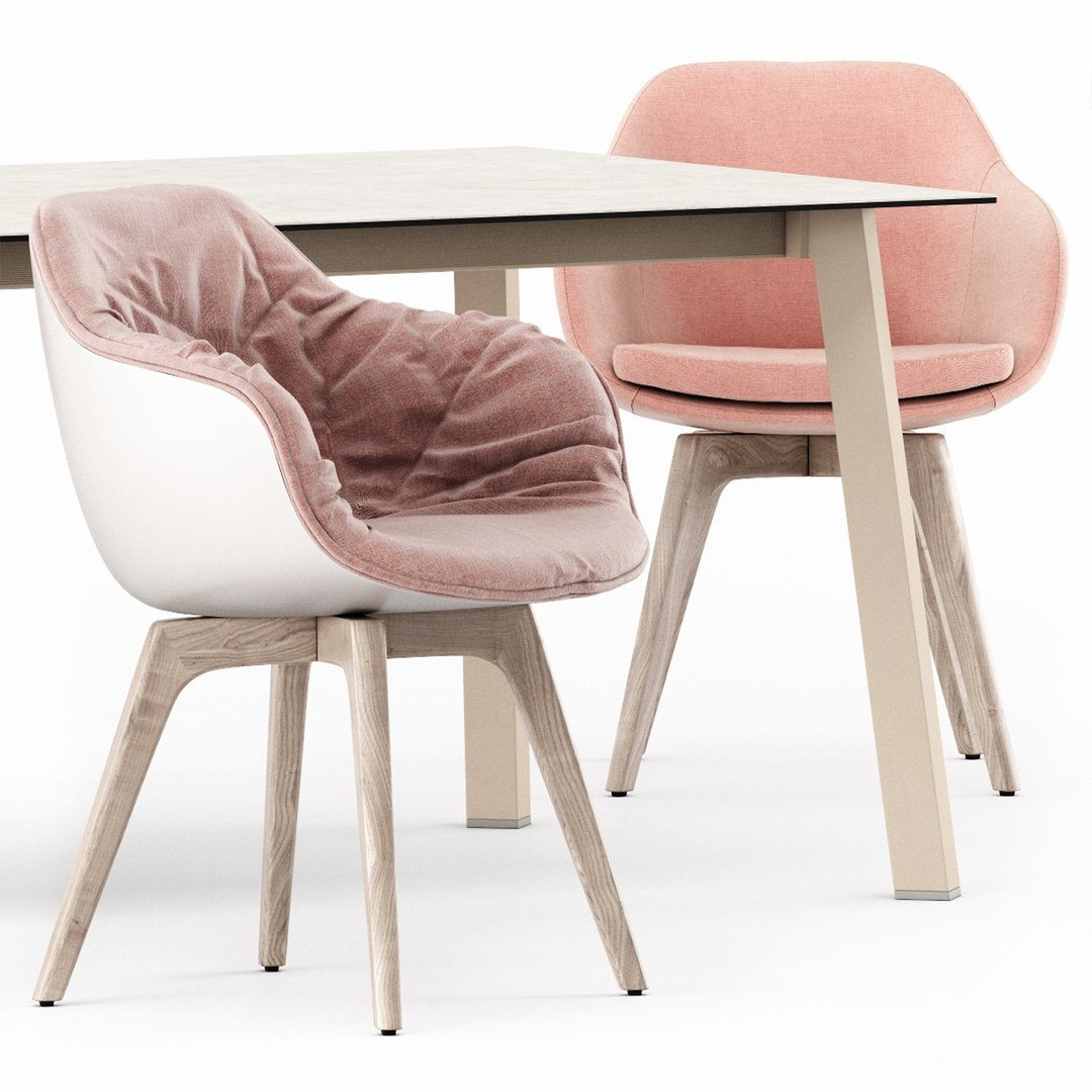 Merlot Table And Lap 4011 And Lap 4012 Chairs 3D - TurboSquid 1803613