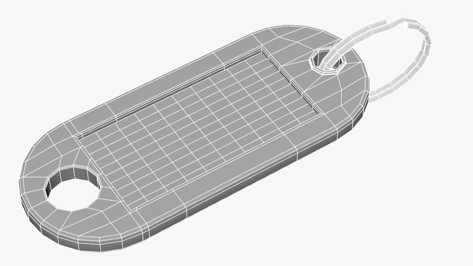 Key Tag Ring 3d Model