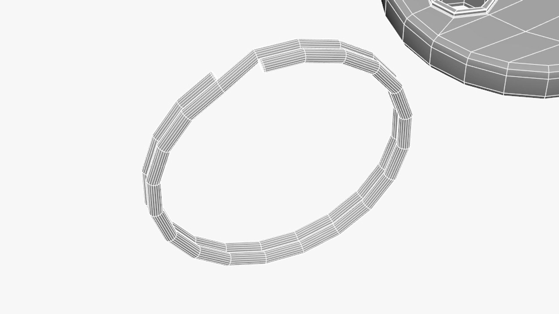 Key Tag Ring 3d Model