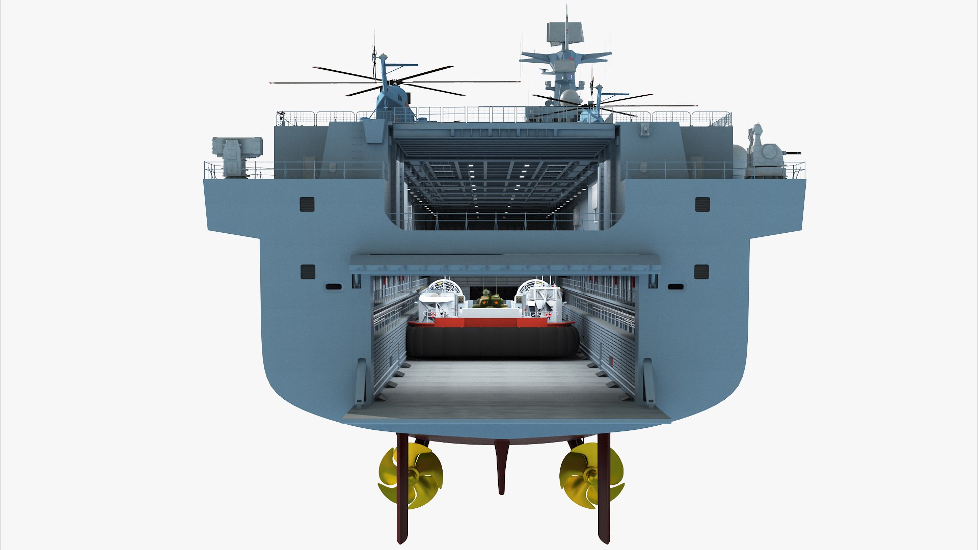 Type 075 Landing Helicopter Dock LHD 31 32 3D Model - TurboSquid 1896518