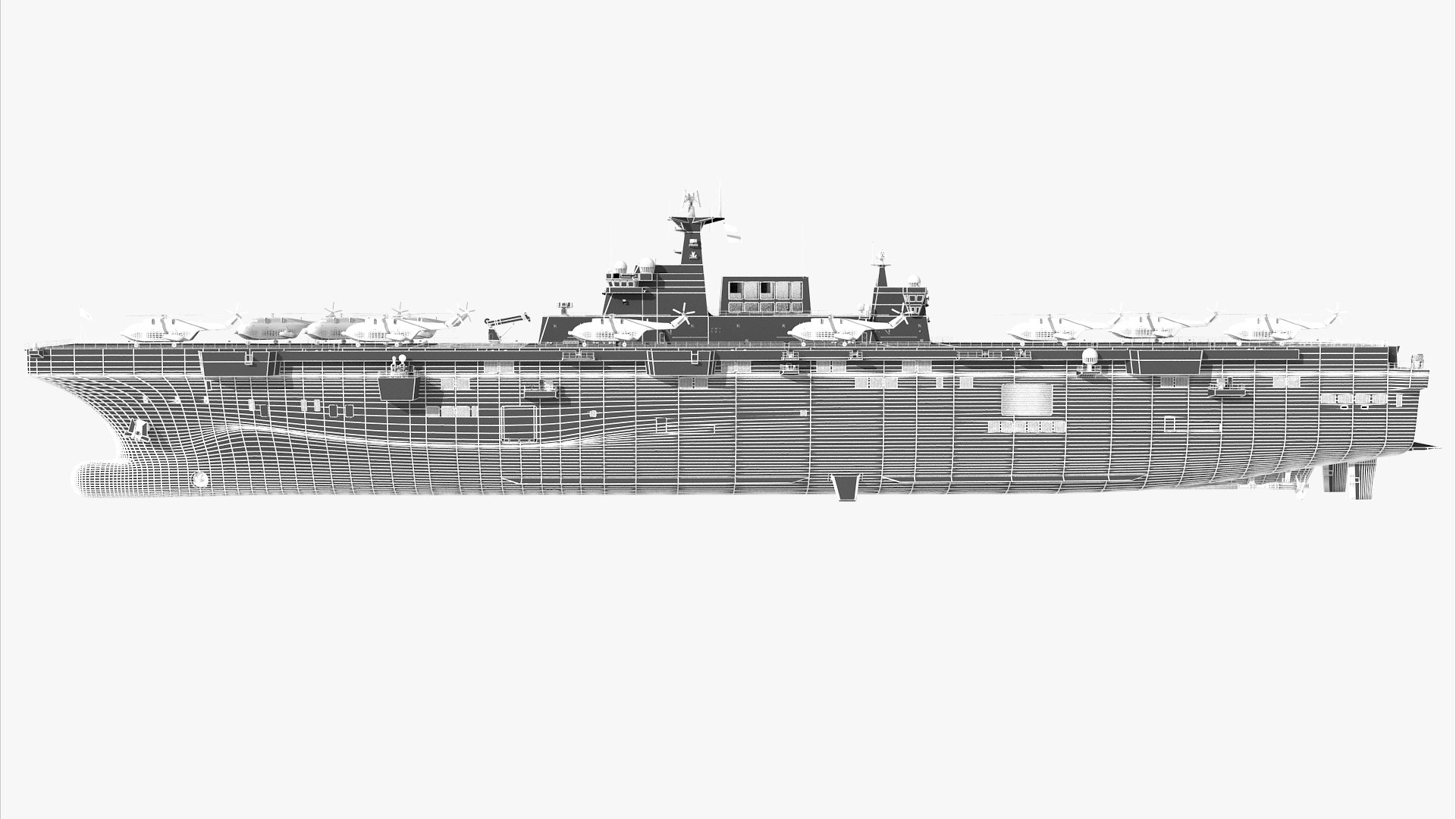 Type 075 Landing Helicopter Dock LHD 31 32 3D Model - TurboSquid 1896518