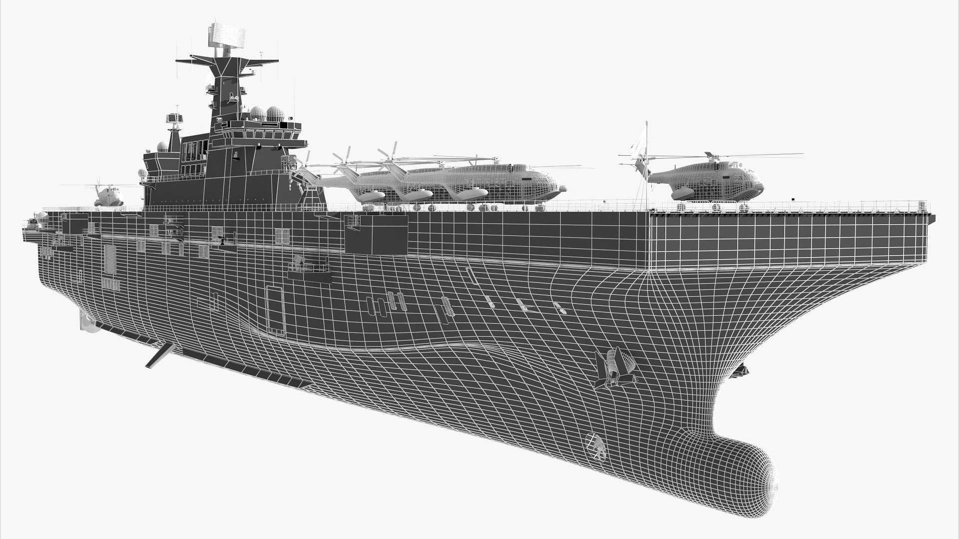 Type 075 Landing Helicopter Dock LHD 31 32 3D Model - TurboSquid 1896518