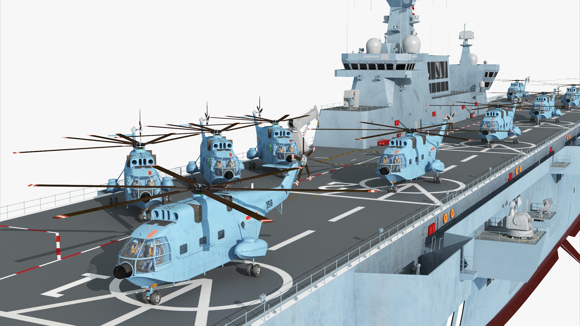 Type 075 Landing Helicopter Dock LHD 31 32 3D Model - TurboSquid 1896518
