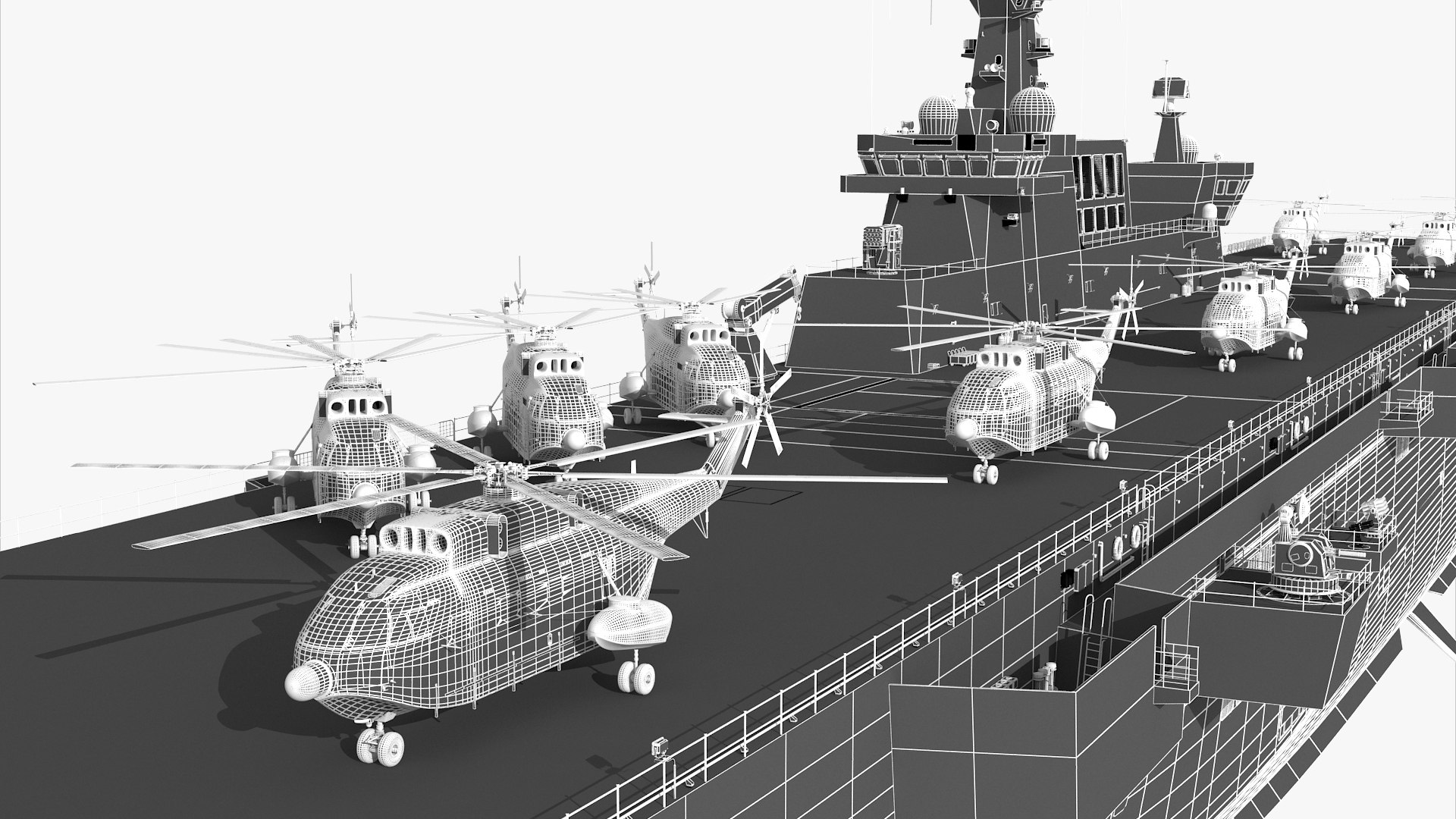 Type 075 Landing Helicopter Dock LHD 31 32 3D Model - TurboSquid 1896518