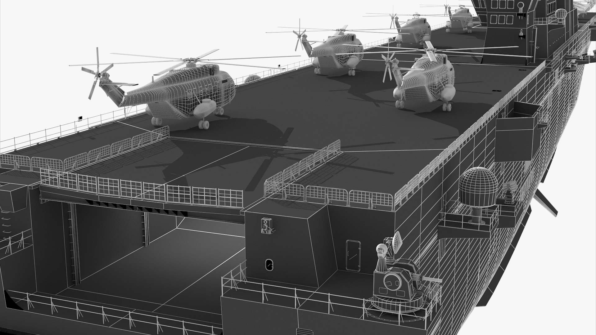 Type 075 Landing Helicopter Dock LHD 31 32 3D Model - TurboSquid 1896518