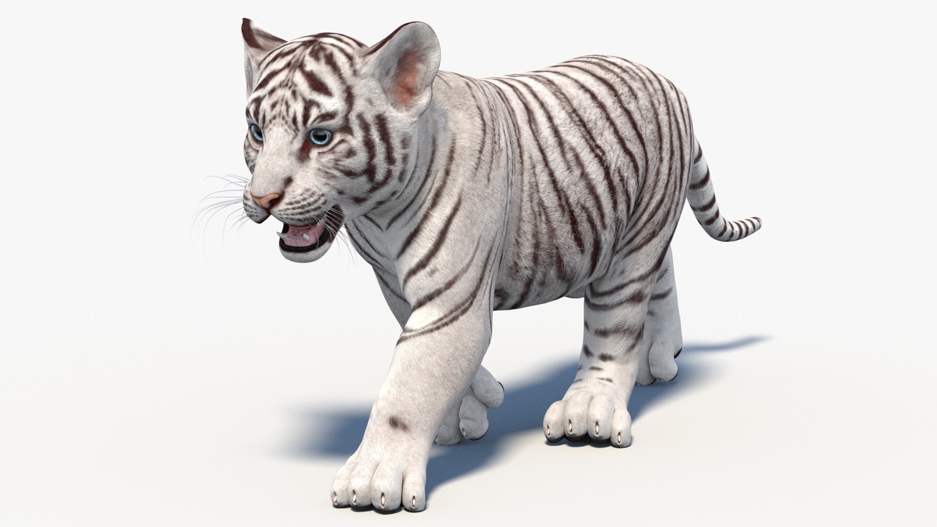 Animated White Tiger Cub 3D Model 3D Model - TurboSquid 2333138