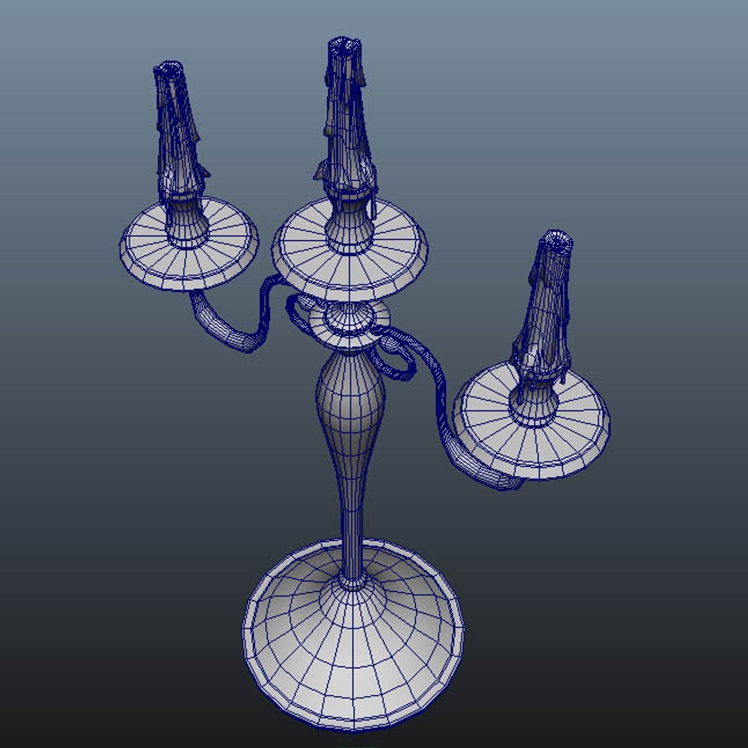 3d candleobra candle model