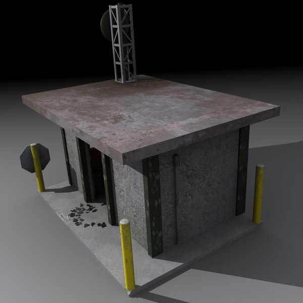 3d model area 51 guard shack
