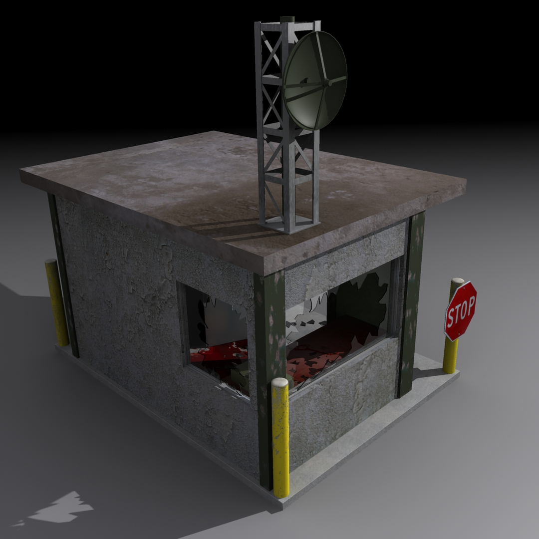 3d model area 51 guard shack