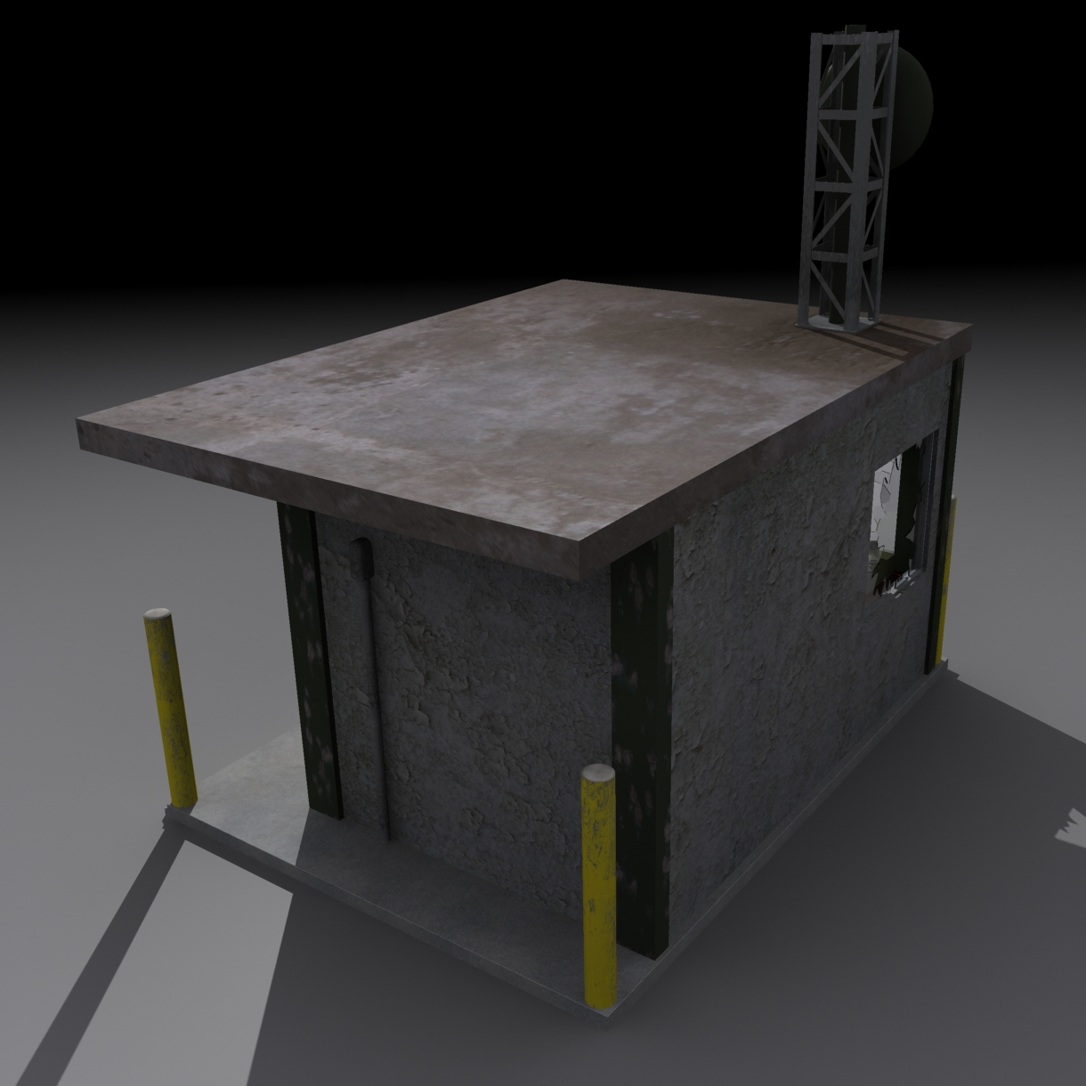 3d model area 51 guard shack