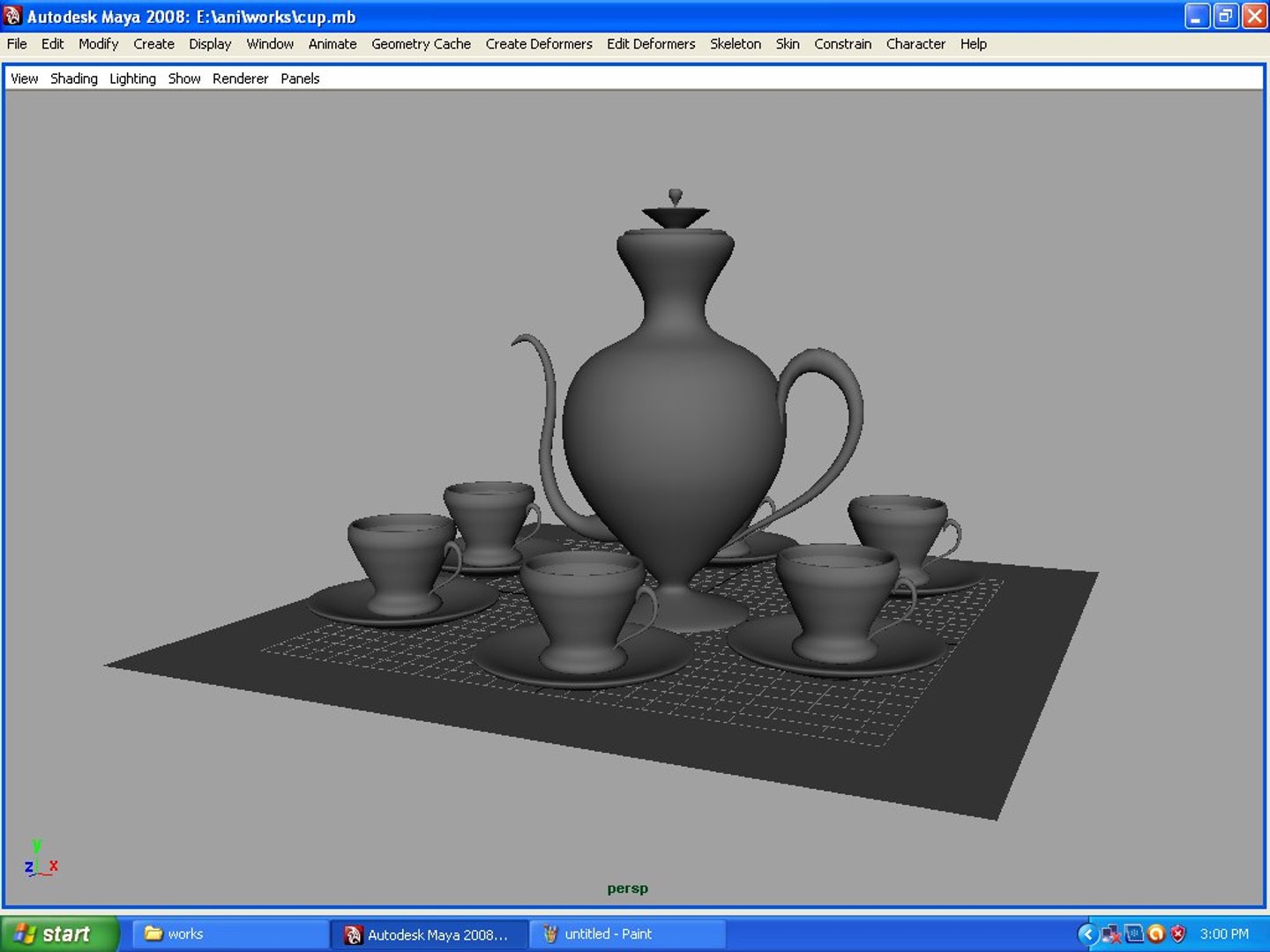 Tea Set 3d Model
