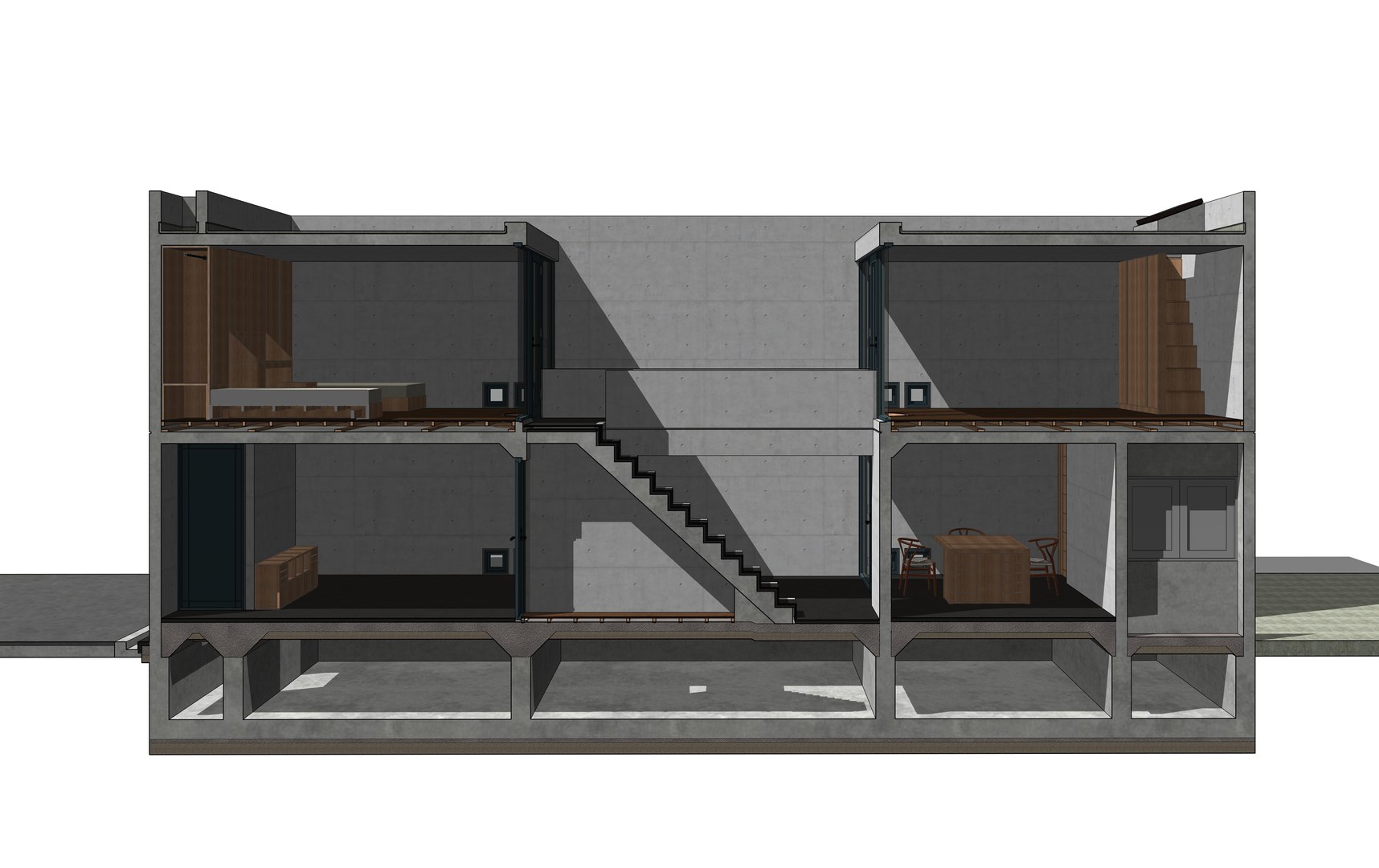 Tadao Ando - Azuma House 3D Model - TurboSquid 1862964