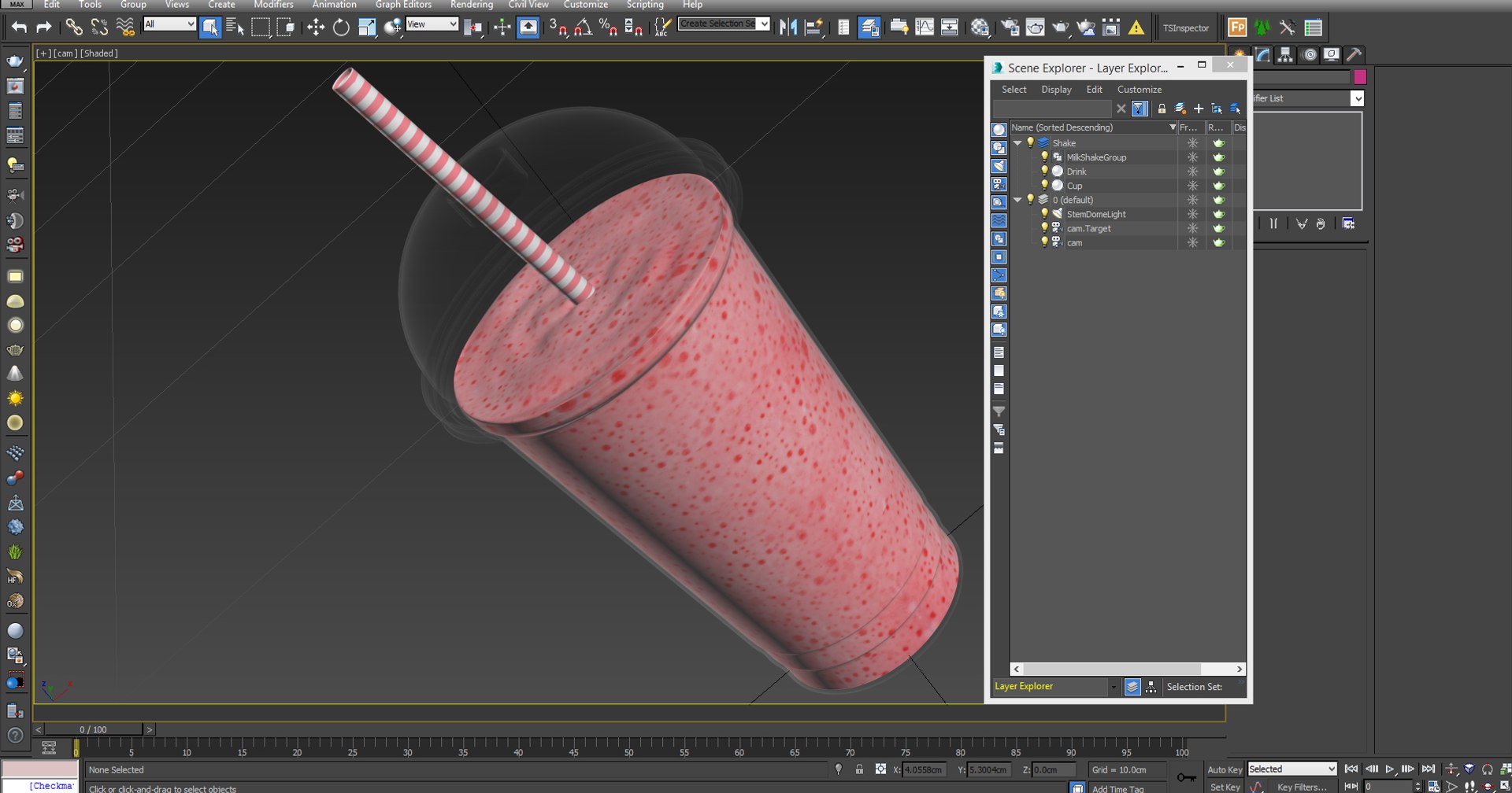 Milk shake 3D - TurboSquid 1344616