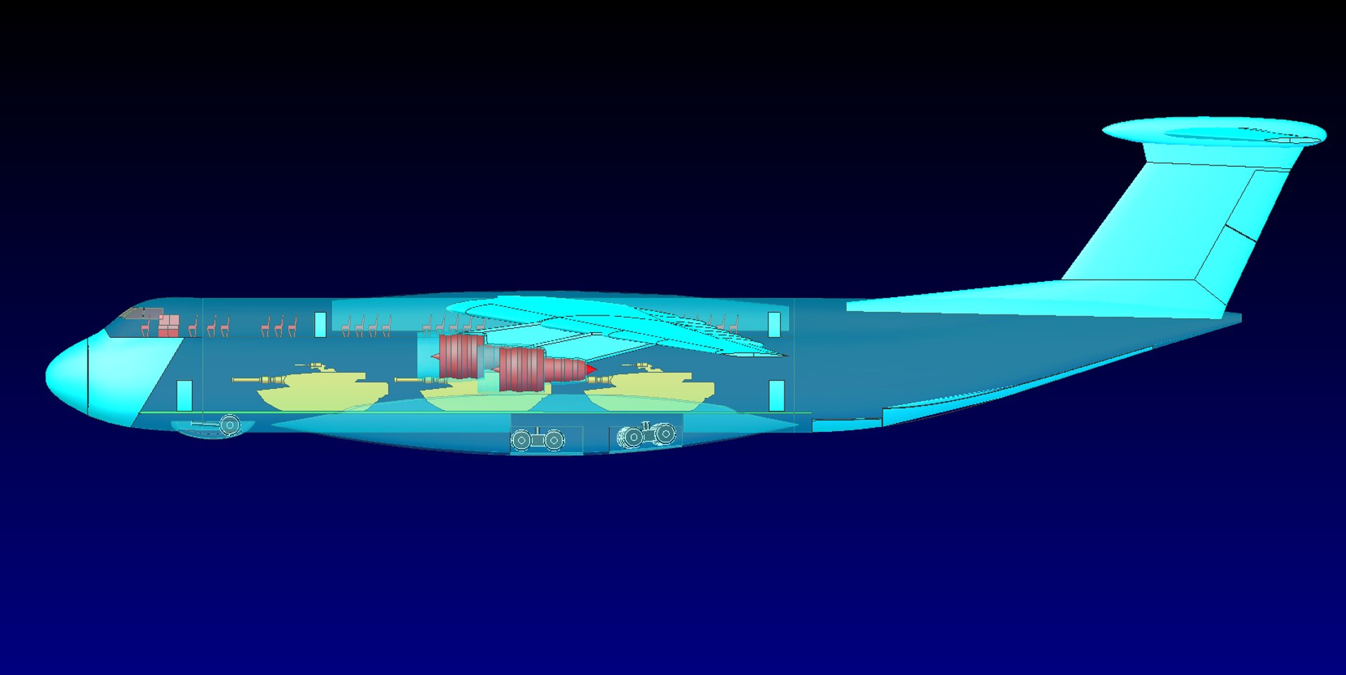 C-5b Transport Aircraft Solid 3d Model