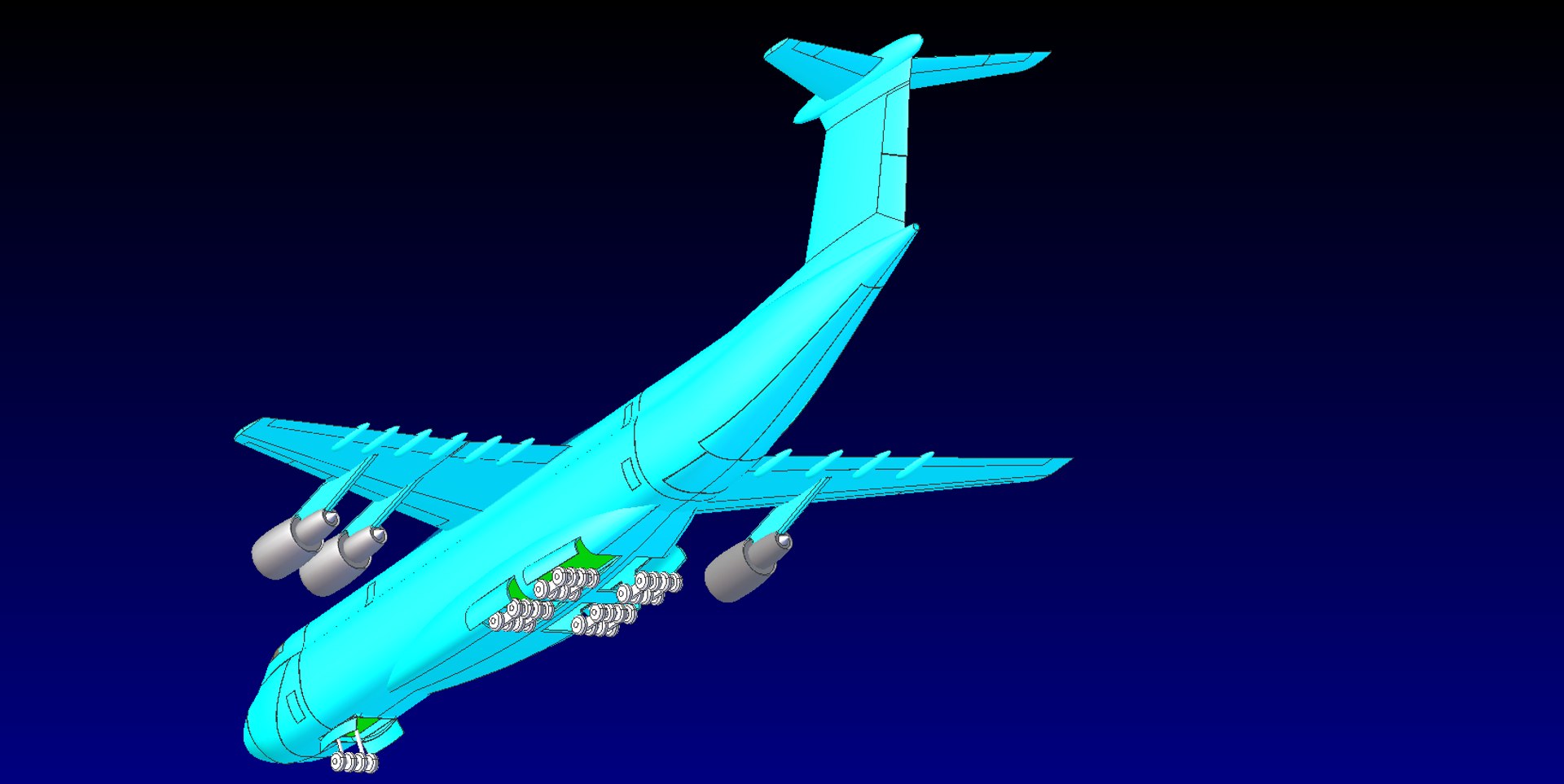 C-5b Transport Aircraft Solid 3d Model