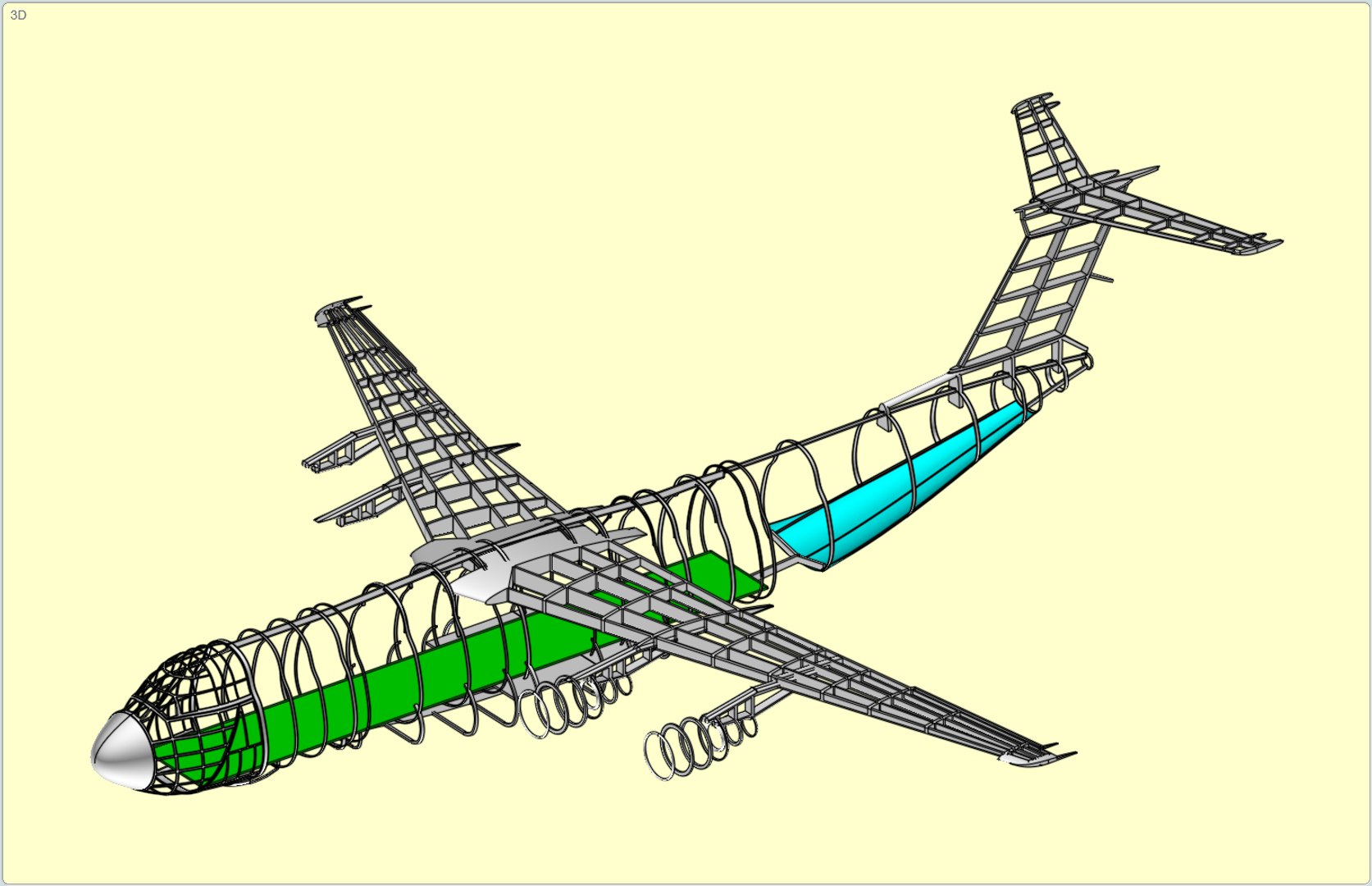 C-5b Transport Aircraft Solid 3d Model