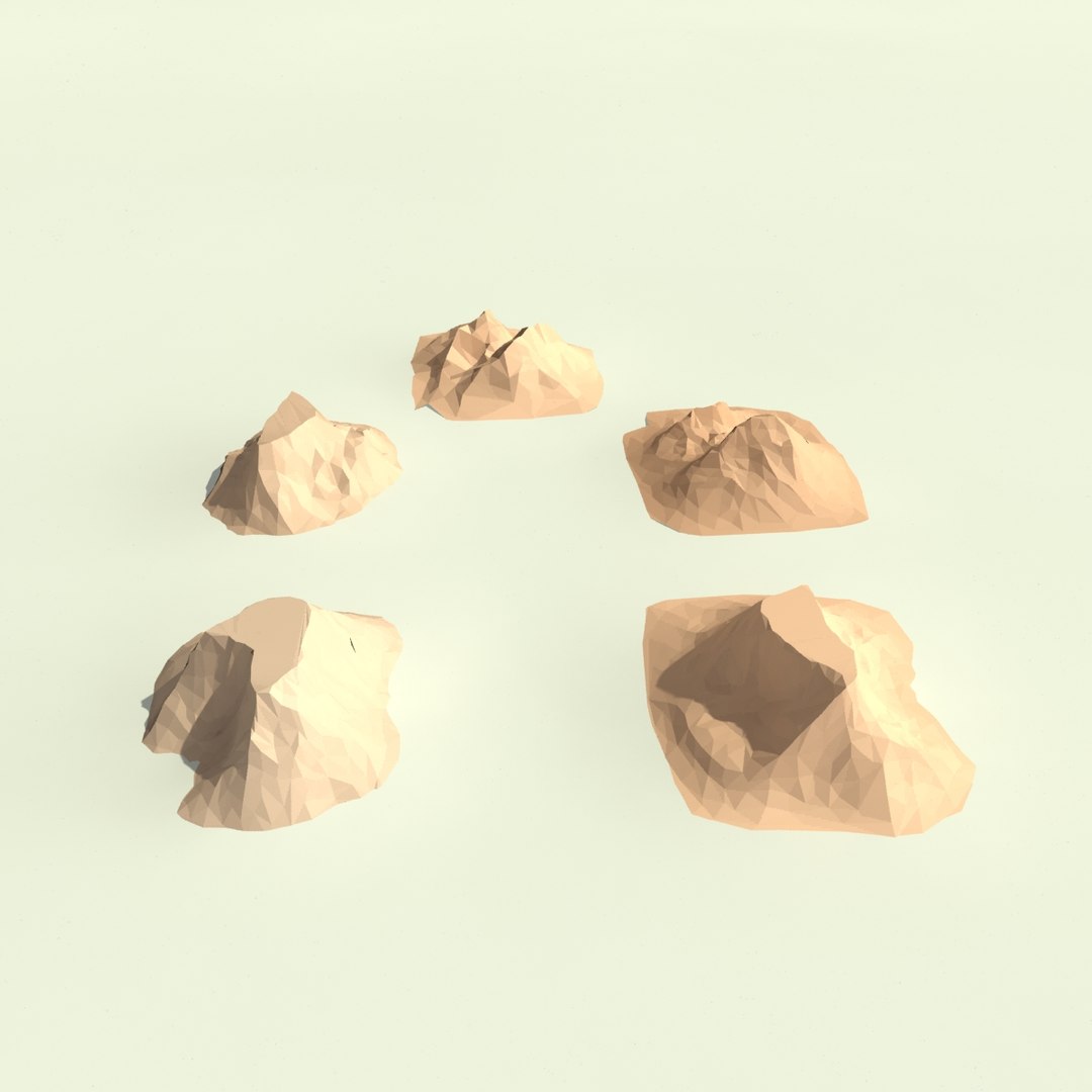 3d Model Of Trees Mountain Scene