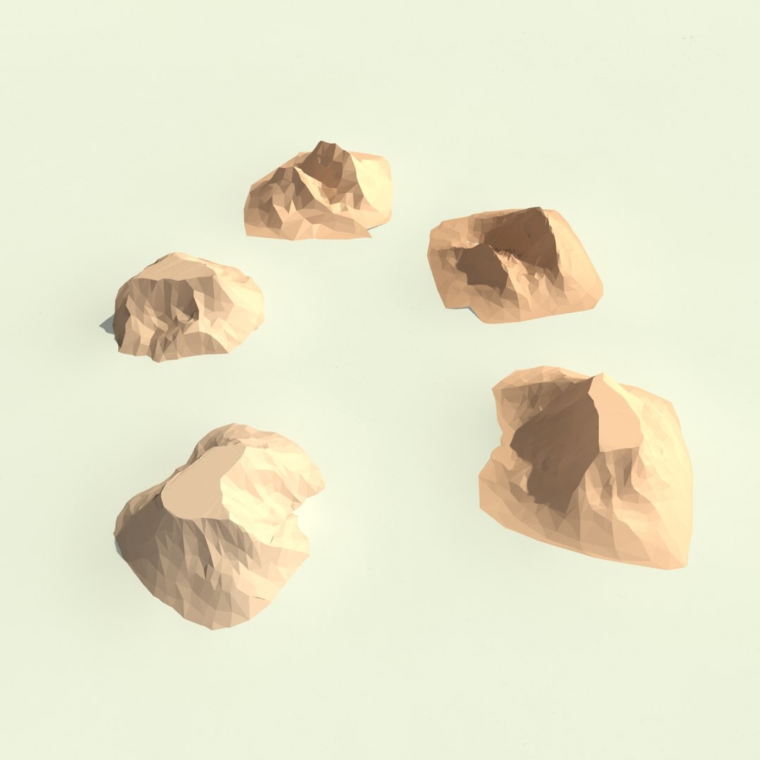 3d Model Of Trees Mountain Scene