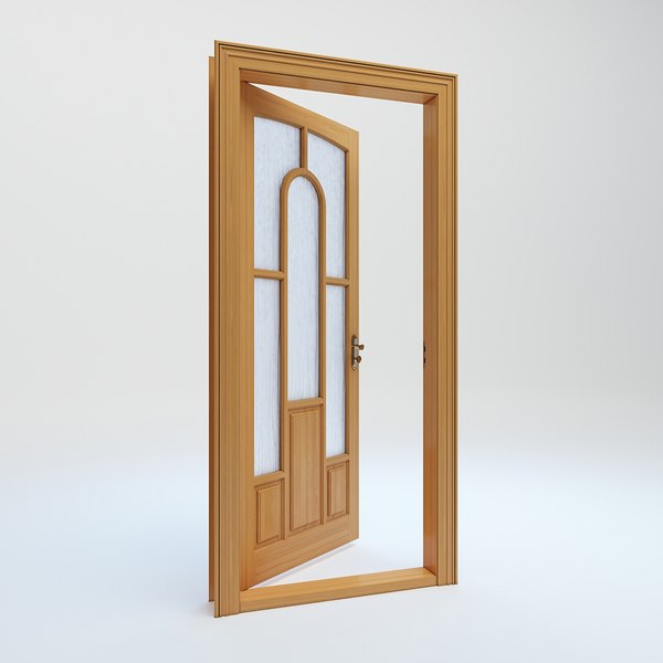 3d wooden interior door glass
