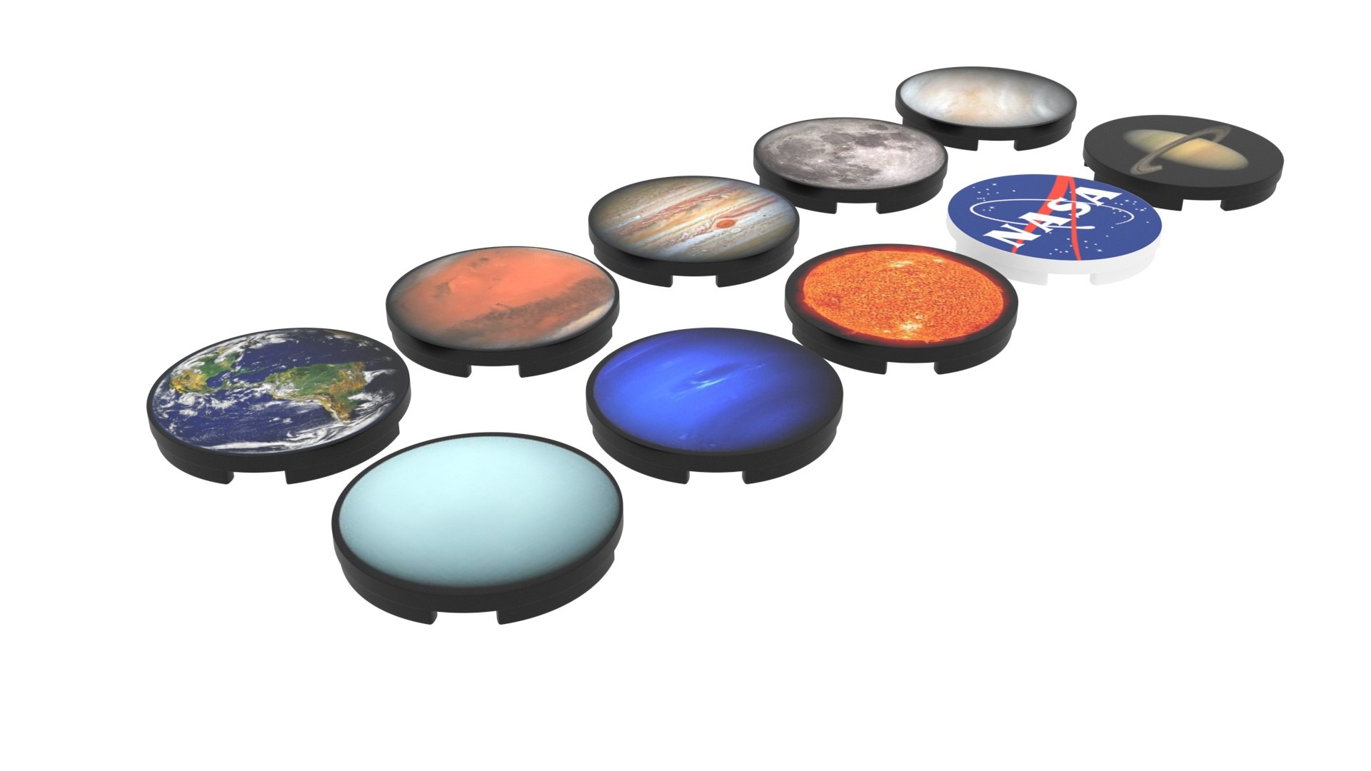 3D Planets Lego Tiles Set model - TurboSquid 1886747