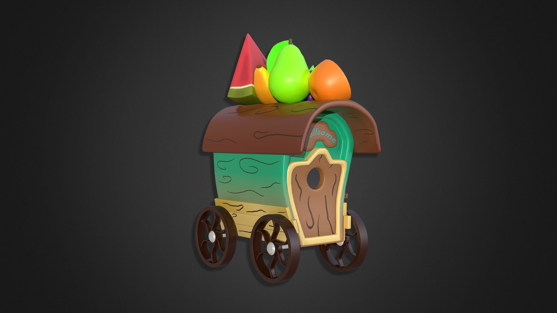 3D Asset - Cartoons - Food Fruits Car - TurboSquid 2158191