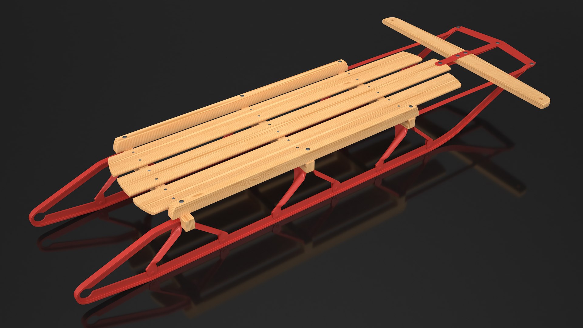 Wooden Snow Sled Model - TurboSquid 1994612