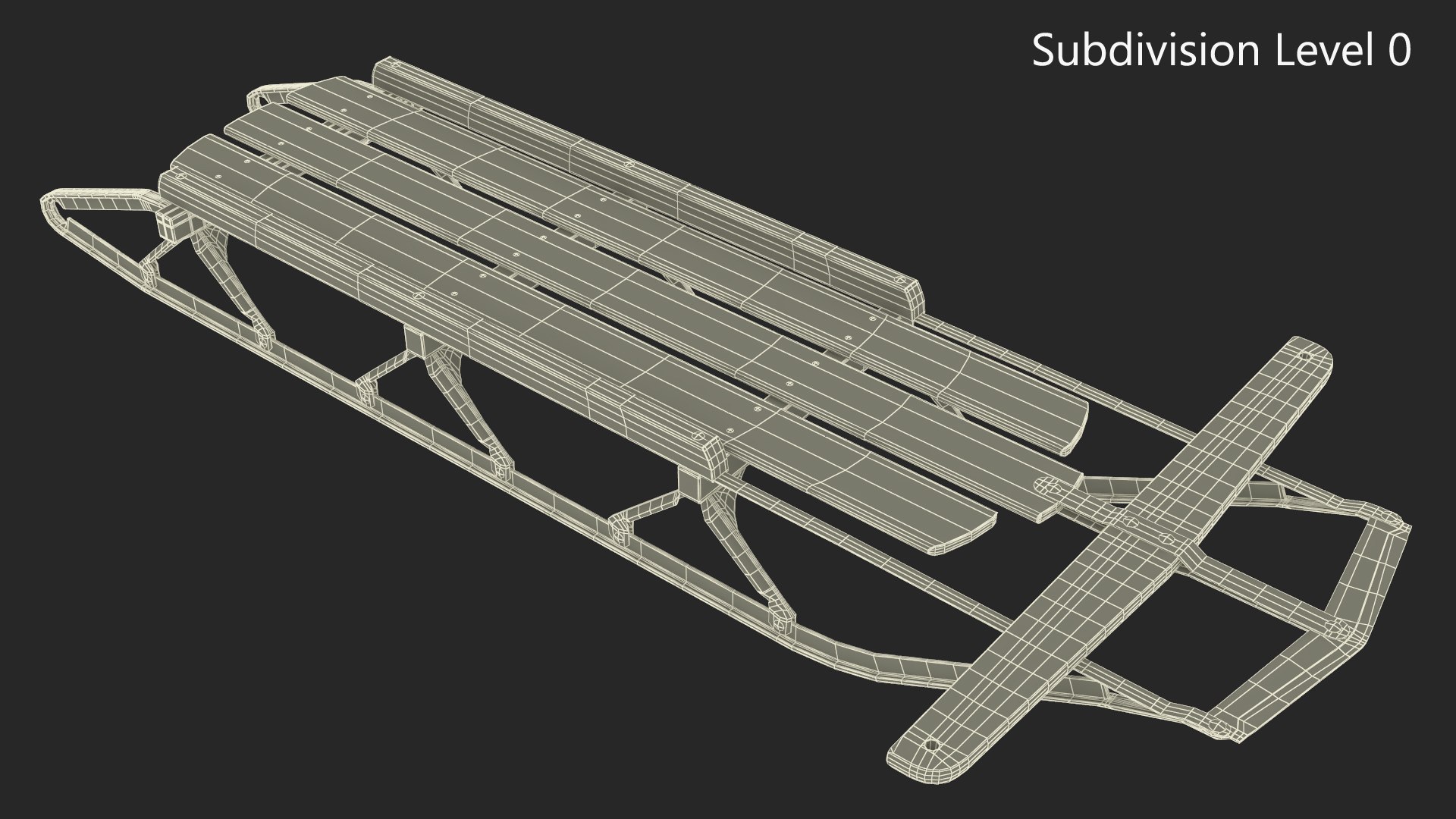 Wooden Snow Sled Model - TurboSquid 1994612