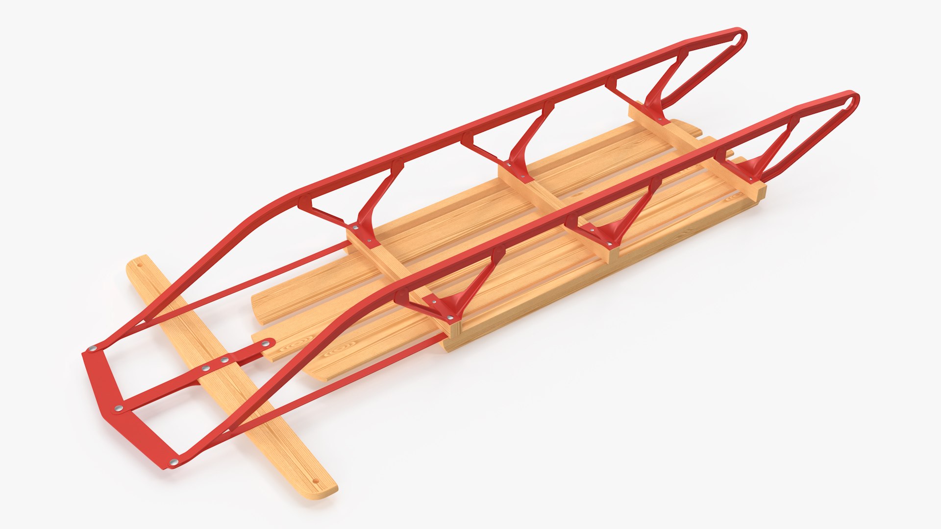Wooden Snow Sled Model - TurboSquid 1994612