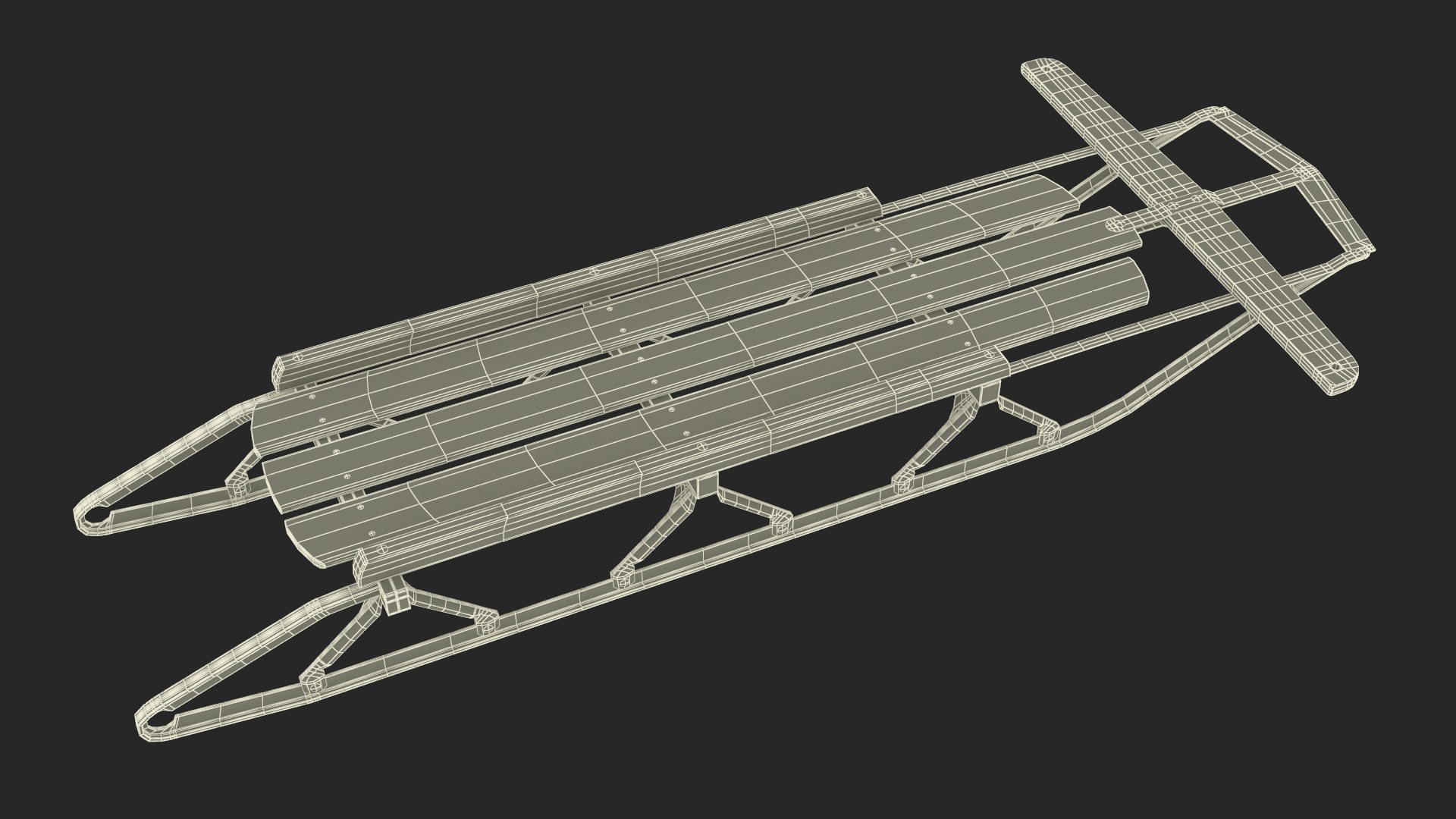 Wooden Snow Sled Model - TurboSquid 1994612