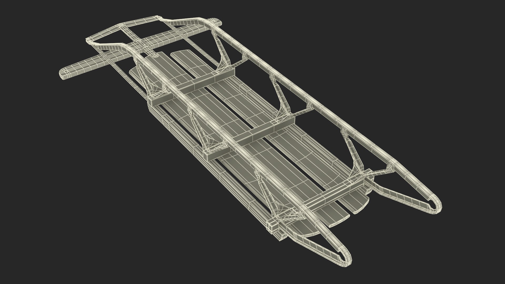 Wooden Snow Sled Model - TurboSquid 1994612