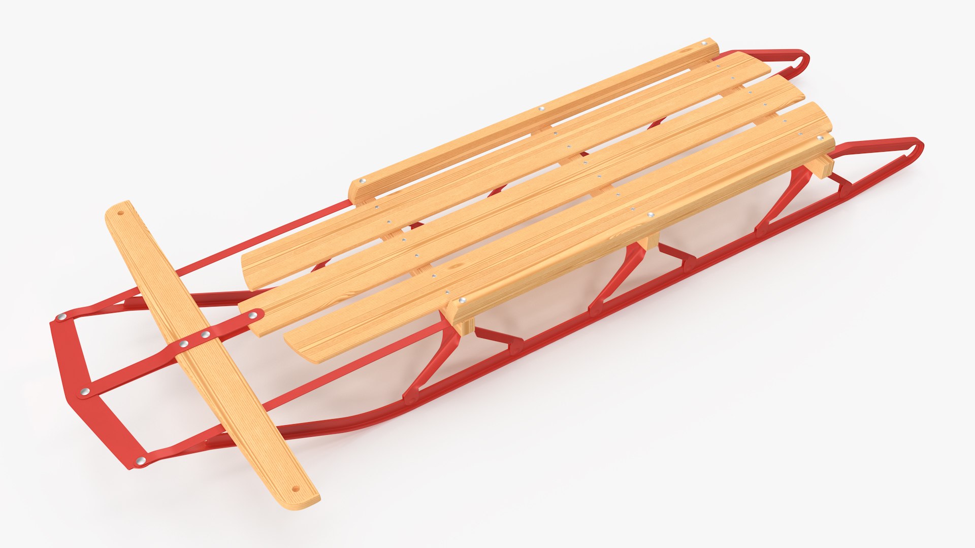 Wooden Snow Sled model - TurboSquid 1994612